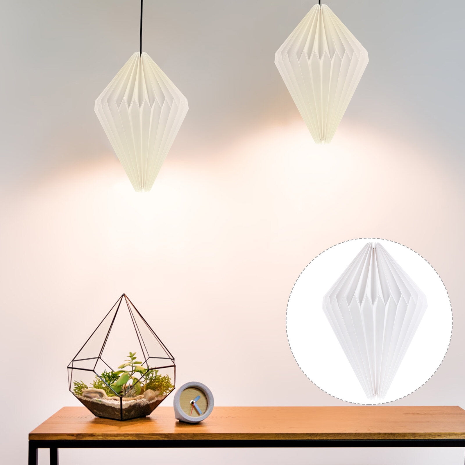 KAJNBN White Paper Lantern Lampshade 1Set for Modern and Minimalist ...