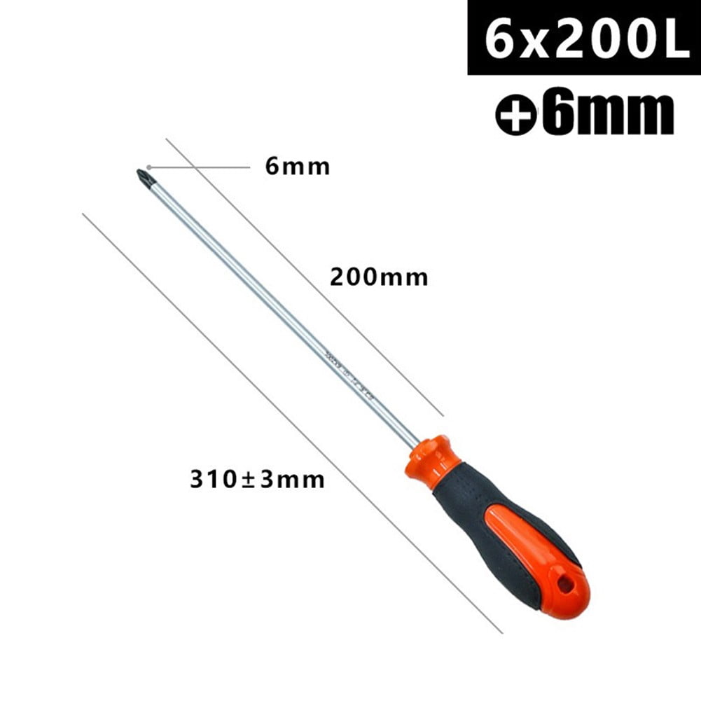 KAJOVE 1/2pcs 8Inch Extended Screwdriver Magnetic Long Long Slotted ...