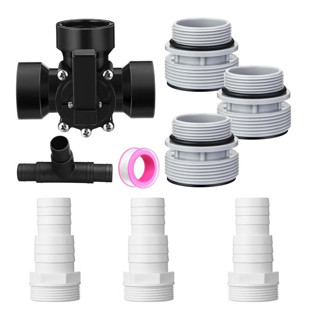 KAJOVE 1.5" 3 Way Swimming Pool Diverter Valve 4560 Hose Adapter ...