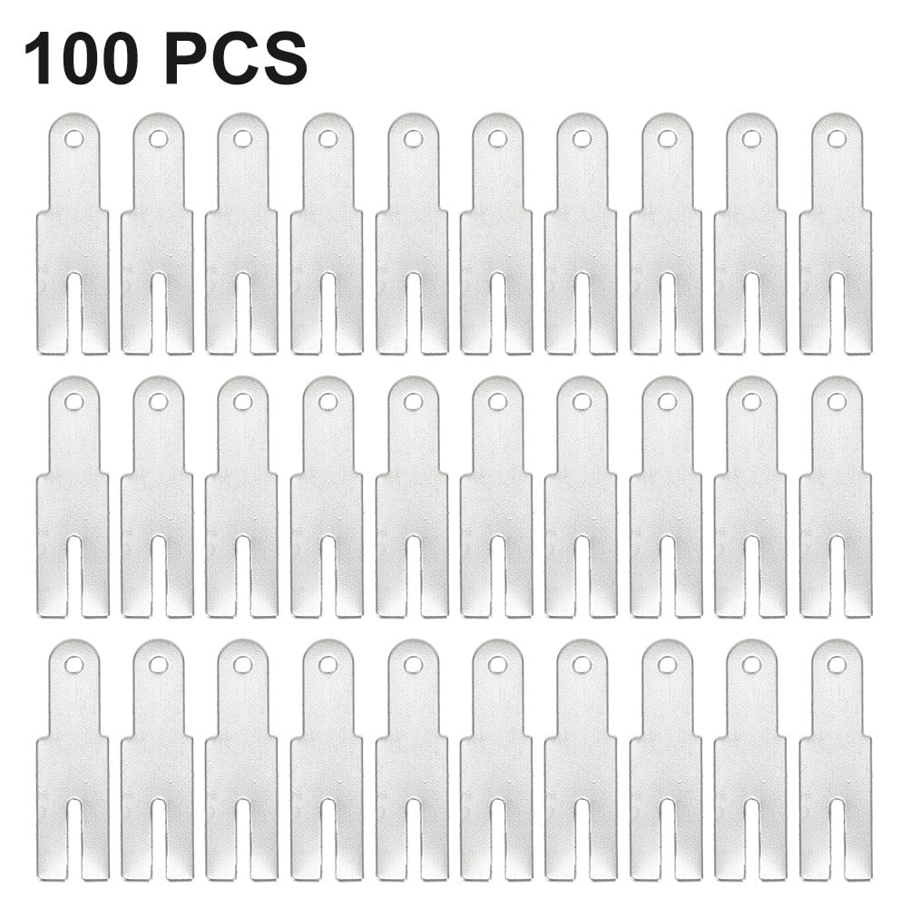 KAJOVE 100 Pcs Y Type Nickel Plated Steel Strap Strip Sheets 20*5.7*0 ...