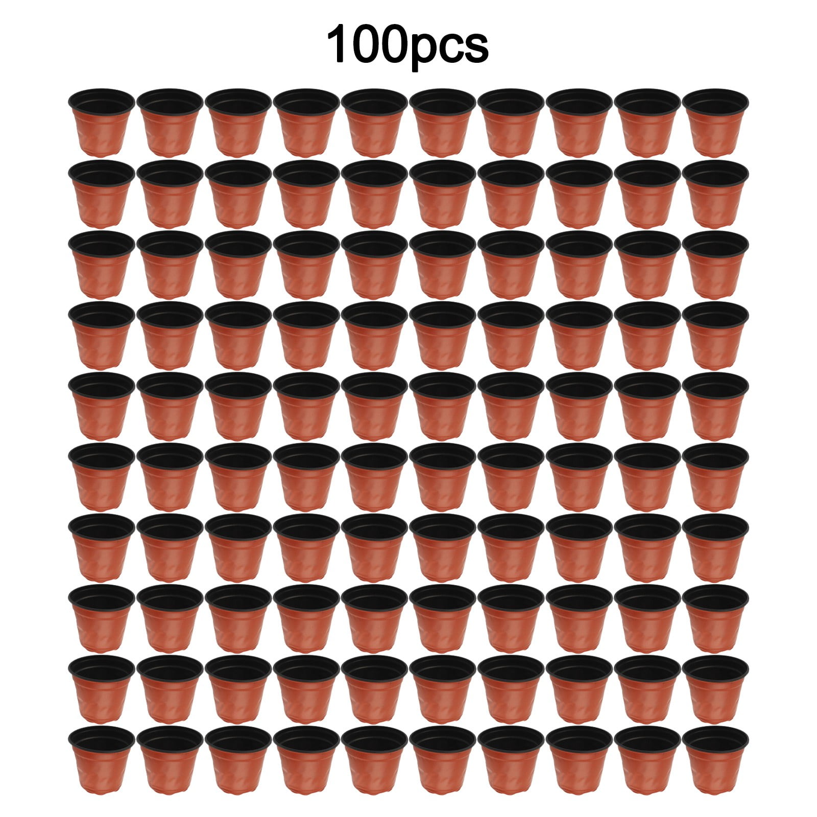 KAJOVE 100pcs Plastic Flower Pots Round Plant Pots For Potting Plants ...