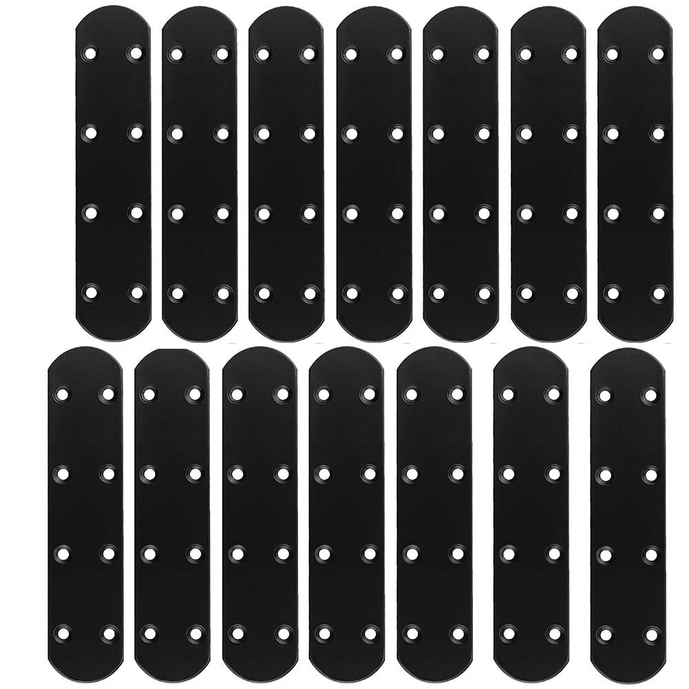 KAJOVE 12pcs 8 holes Iron flat repair plates for wooden furniture Bed ...