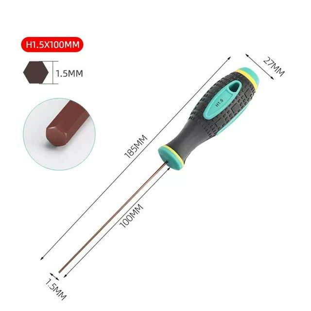 KAJOVE 1pc Hexagon Screwdriver H1.5-H6 Hex Head Hex Shank Magnetic Tip ...