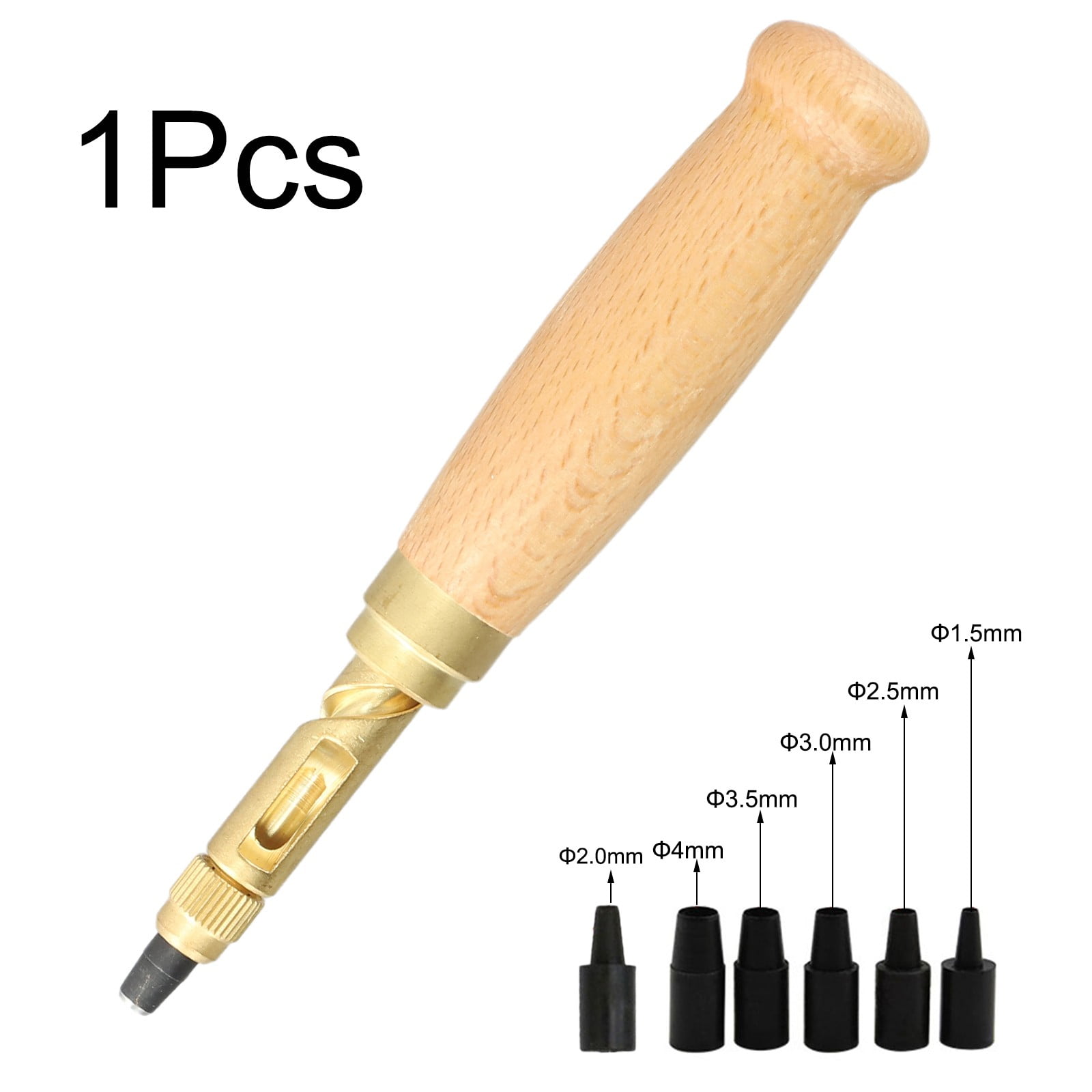 KAJOVE 1set Leather Hole Puncher With 1.5-4mm Tips Belts Screw Punch ...