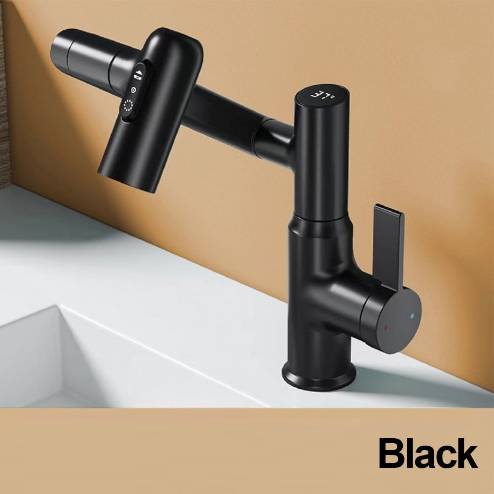 KAJOVE 1x Digital Display Bathroom Basin Faucet Rotation Stream Sprayer ...