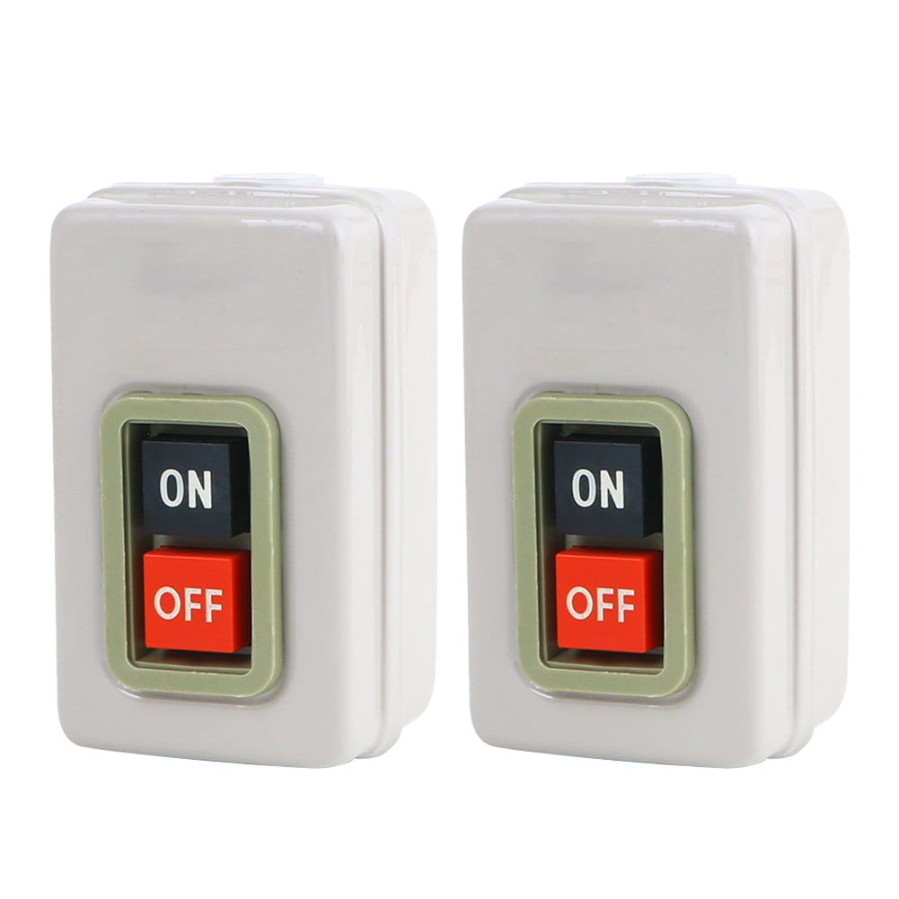 KAJOVE 2 picecs Heavy Duty Power Switch Box - 30A 3.7Kw ON OFF Push ...