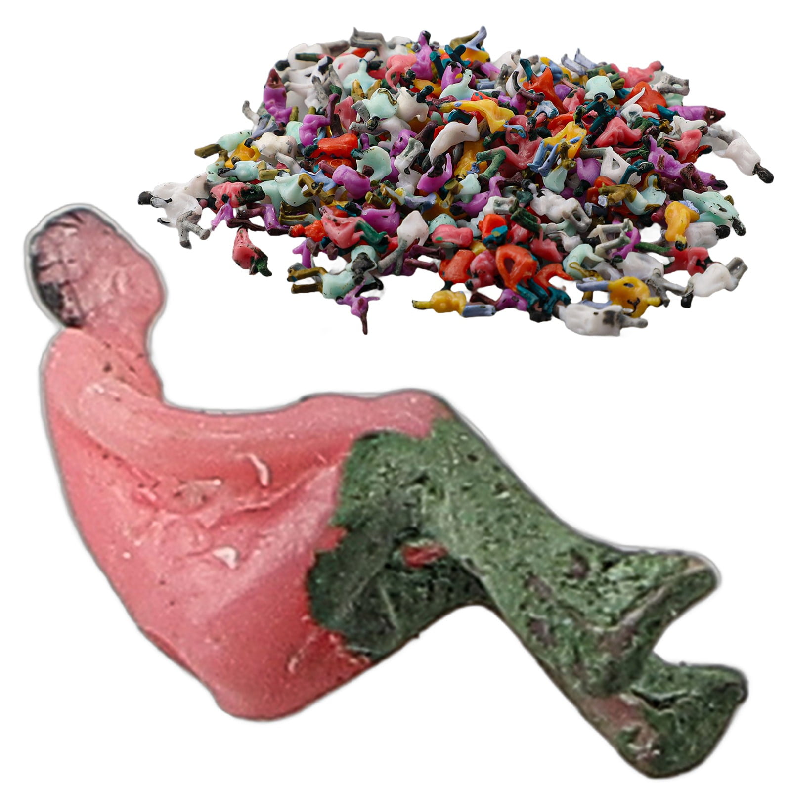 KAJOVE 200pc 1:100 Scale People Figures Mini Seated Painted Model ...