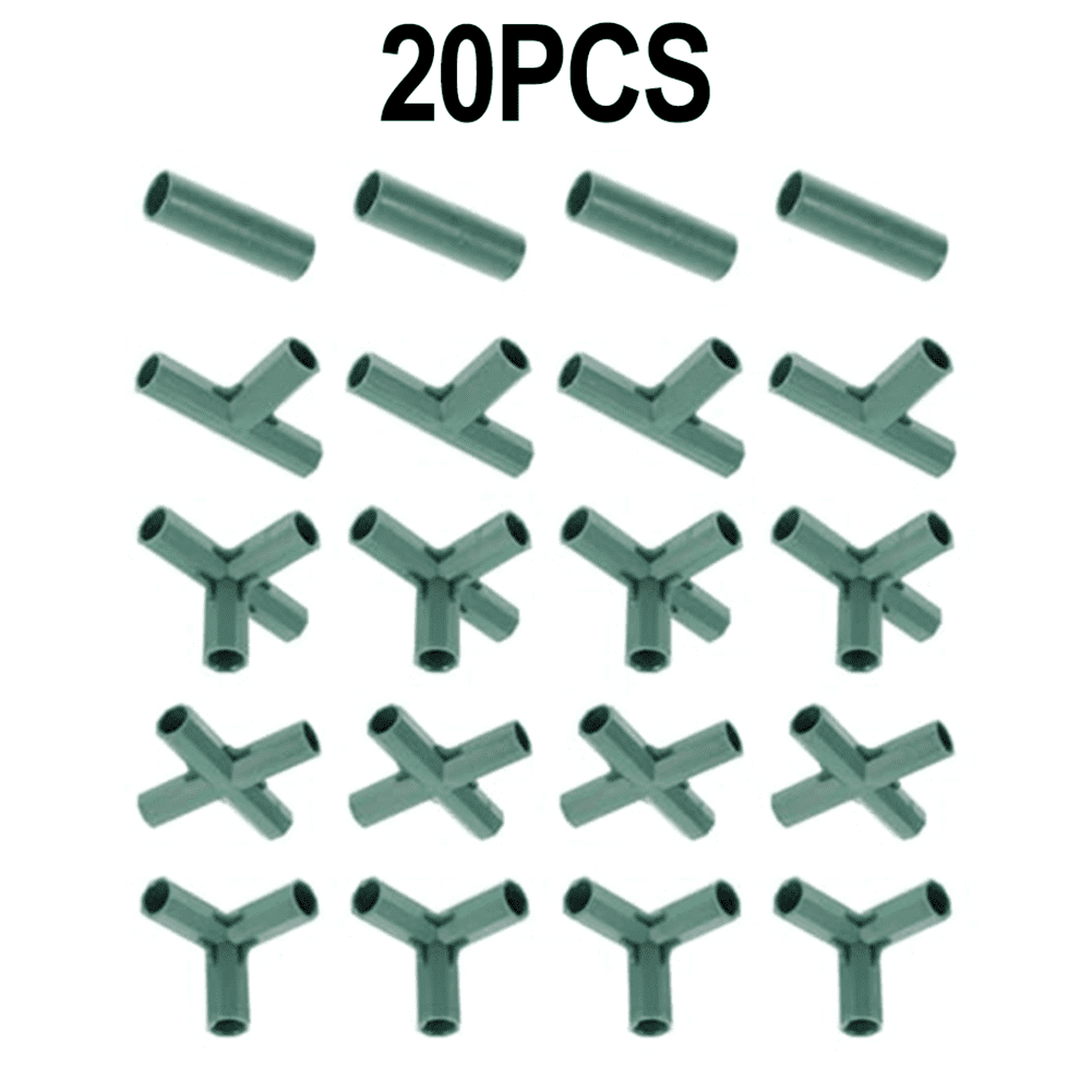 KAJOVE 20pcs 5 Types Greenhouse Frame Building Connectors Plant ...