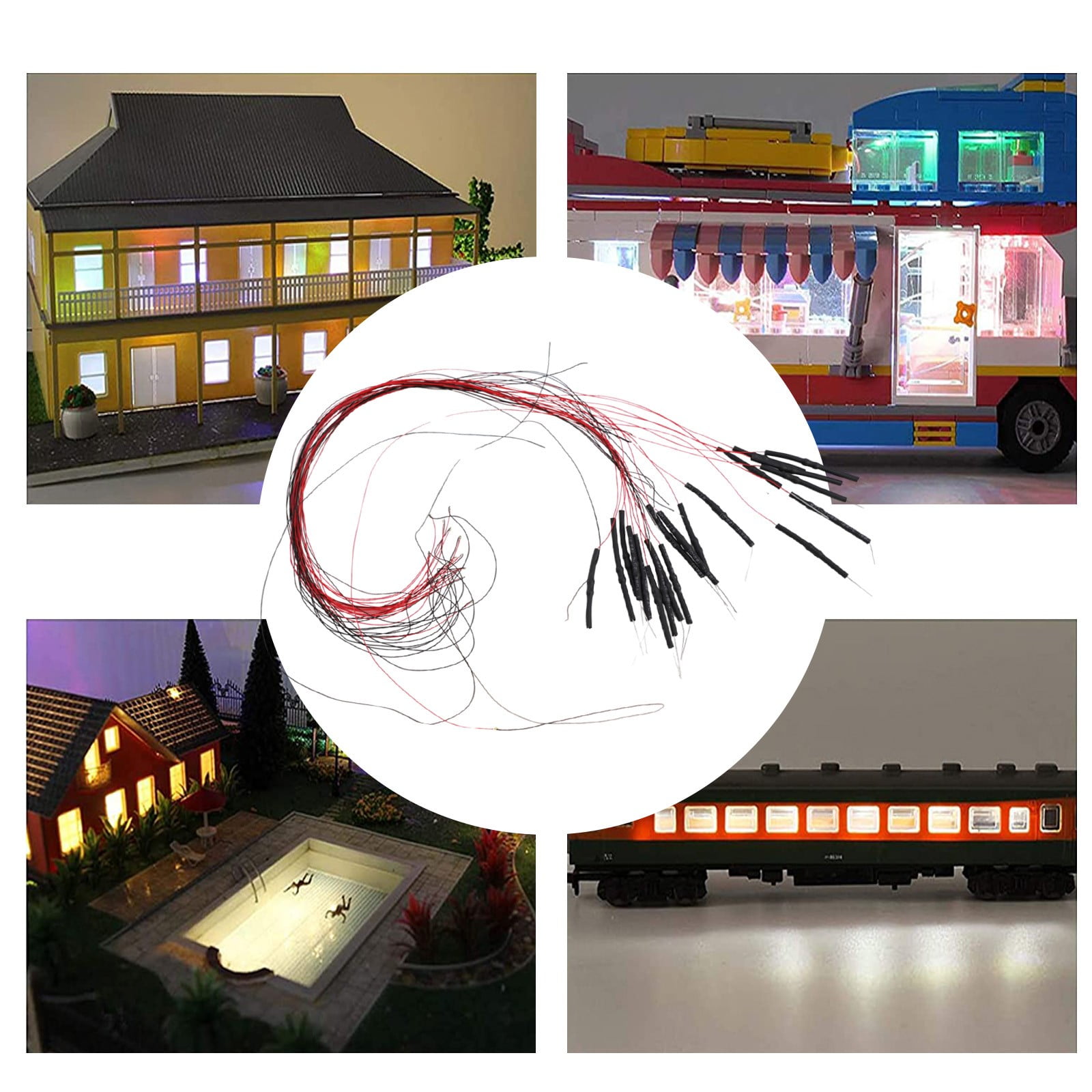 KAJOVE 20pcs Prewired LED 0402 Warm White / White Light Emitting 12V ...