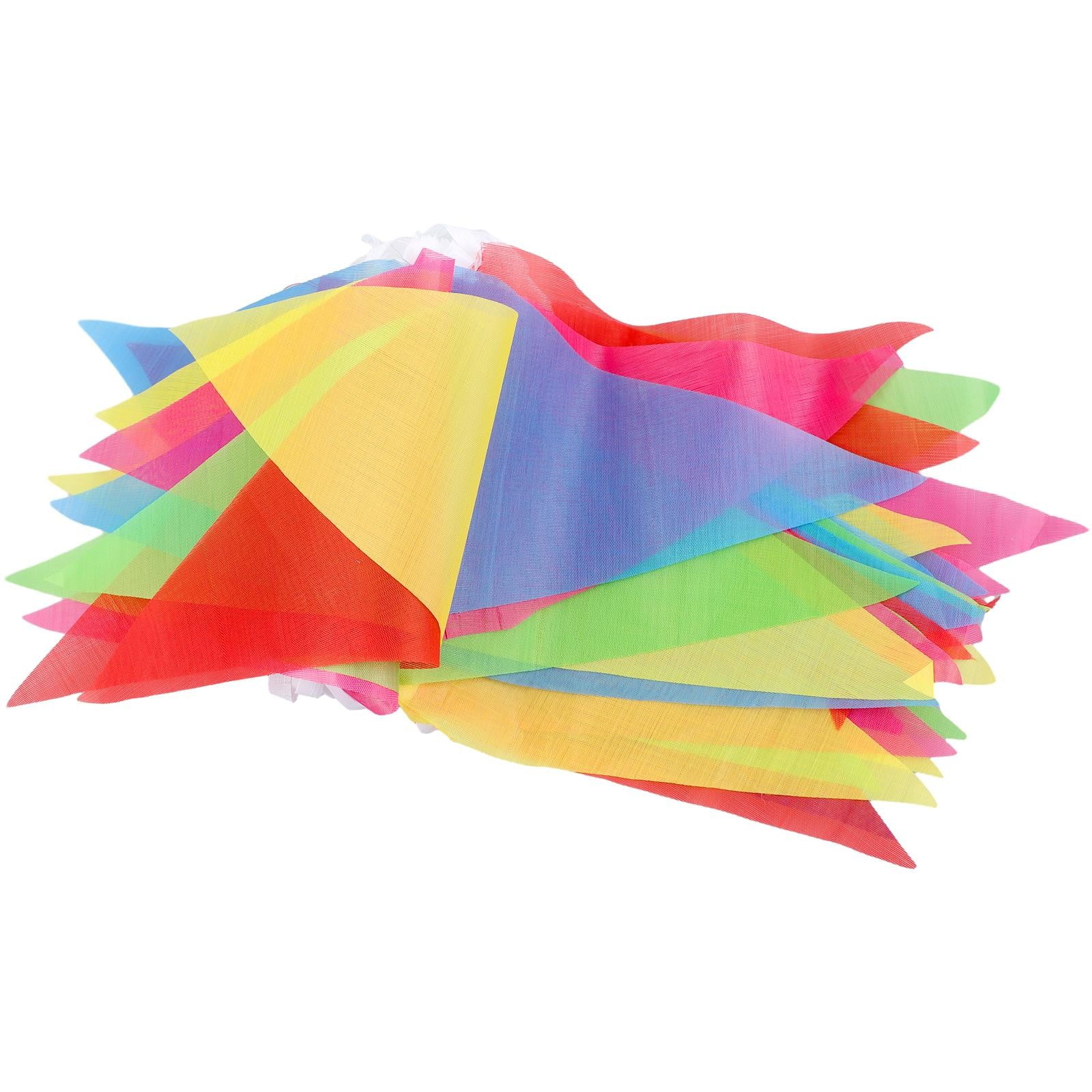 KAJOVE 2pcs 5 Colors Triangle String Flag For Birthday Party Festive ...