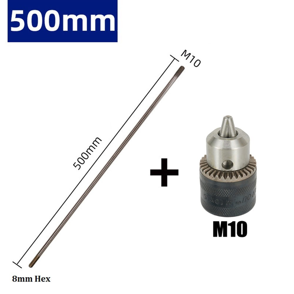 KAJOVE 300 400 500 600mm Drill Extension Connect Rod M10 To 6.35mm Hex ...
