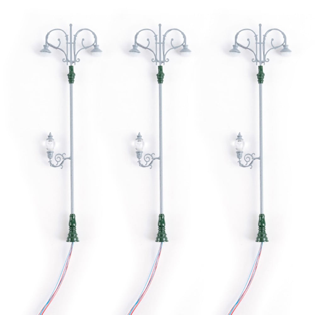 KAJOVE 3pcs Model Railway Train Lamp Post Street Light microlandscape ...