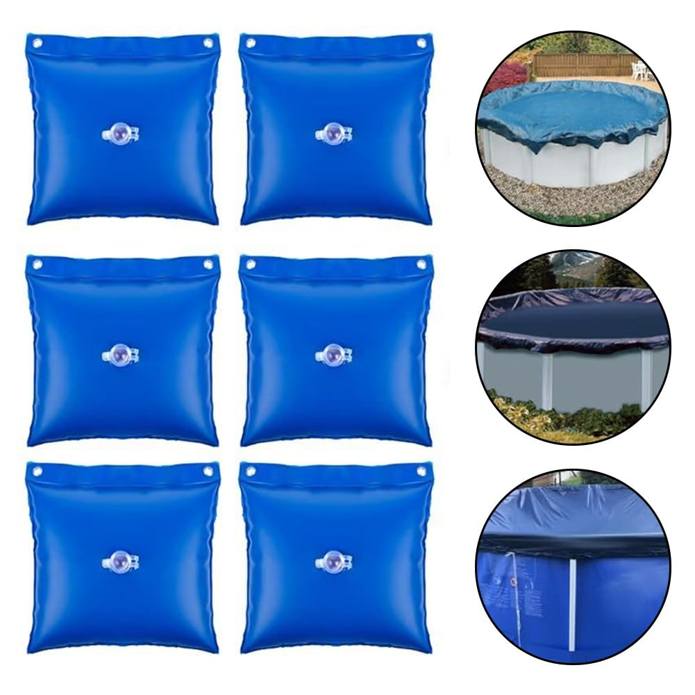 KAJOVE 6-Pack Pool Cover Weights Water Bag Pool Wall Bags Pool for ...