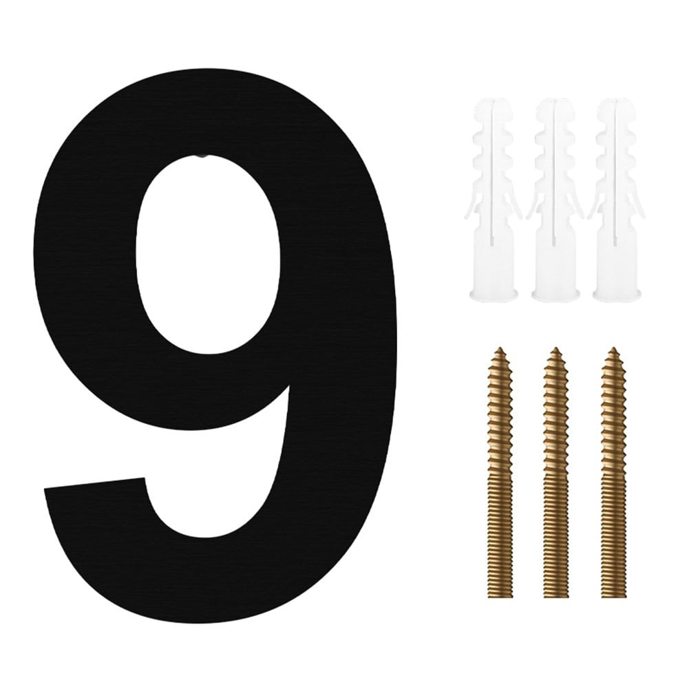 KAJOVE 8 Inch Modern Floating House Numbers Large Black Shadow Home ...