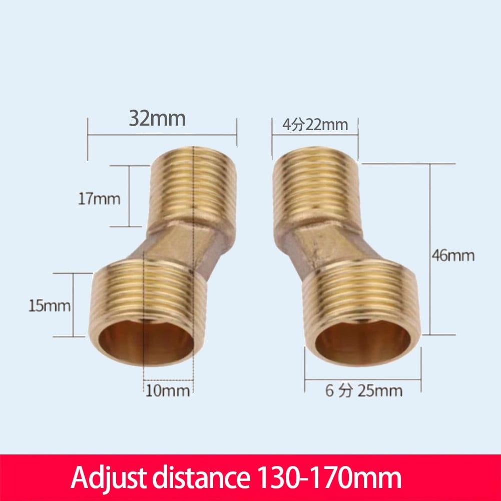 KAJOVE Adjustable Tap Adapter Curved Foot Shower Faucet with Solid ...