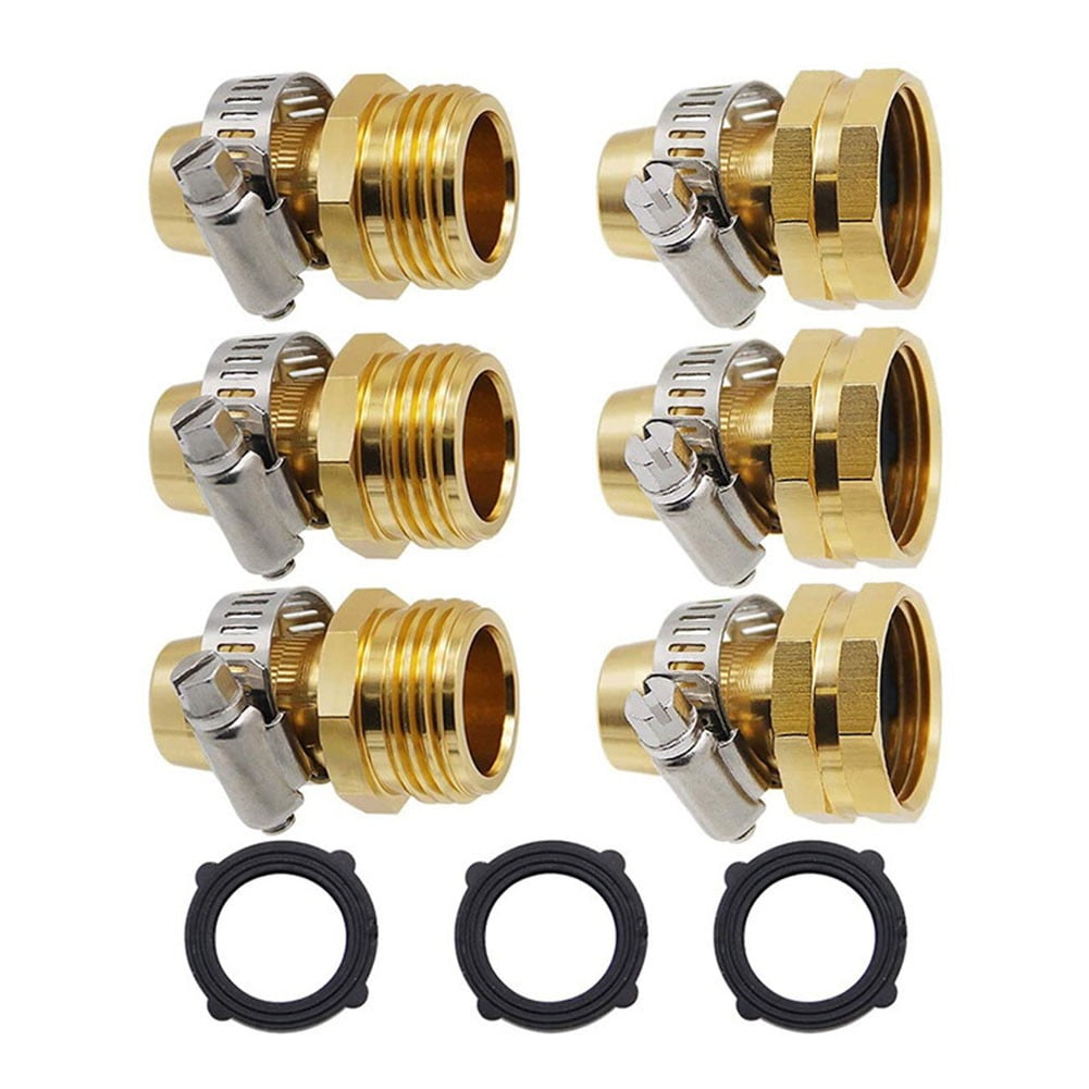 KAJOVE Aluminum Garden Hose Connector Set 3 Pieces Female Thread Repair ...