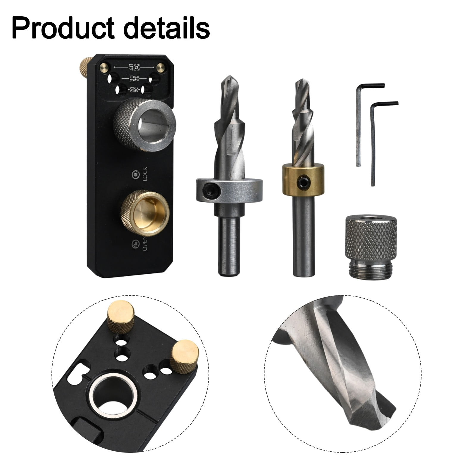 KAJOVE Aluminum Profile Positioning Puncher with Step Drill Bits ...