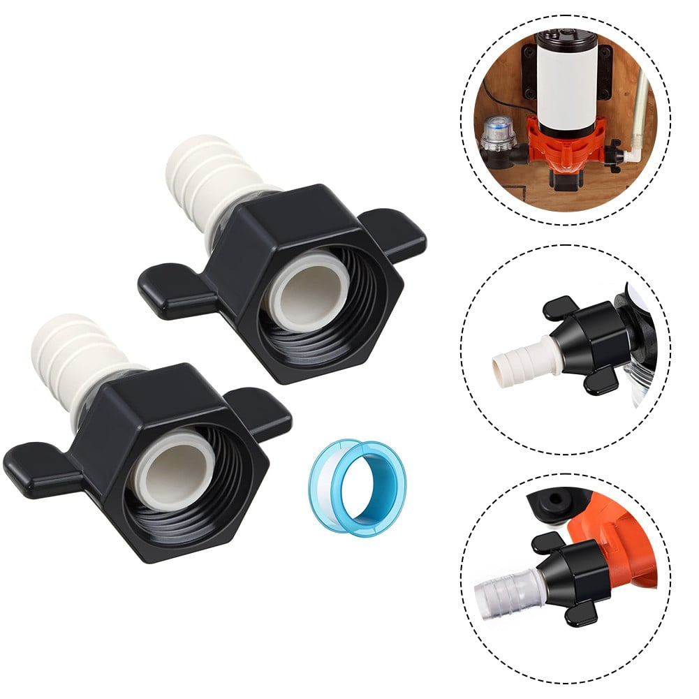 KAJOVE Barb Straight Swivel RV Water Pump Fittings 1/2" Fittings For ...