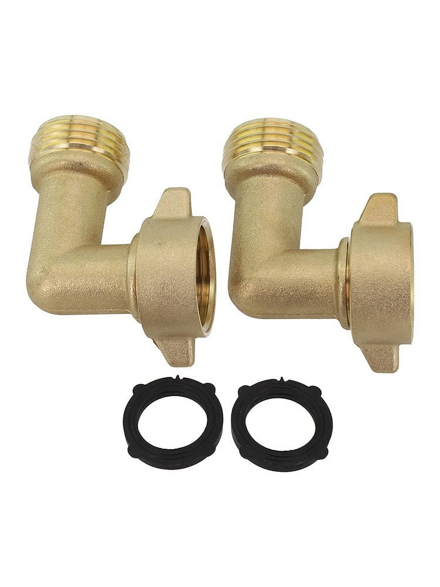 KAJOVE Brass Garden Hose Adapter 3/4 Inch 90 Degree Elbow Connector ...