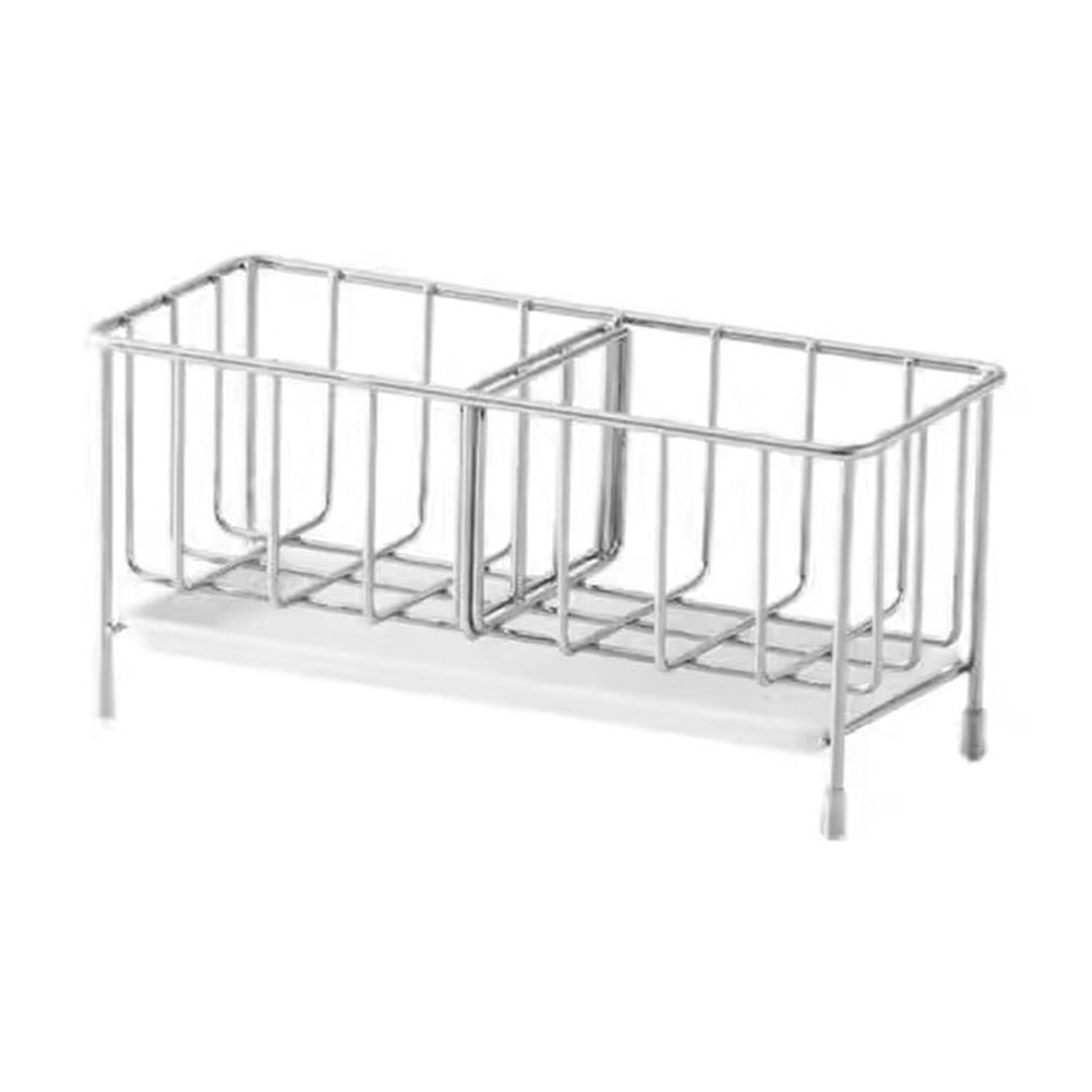 KAJOVE Compact Stainless Steel Sponge Drain Rack: Adjustable, Space ...