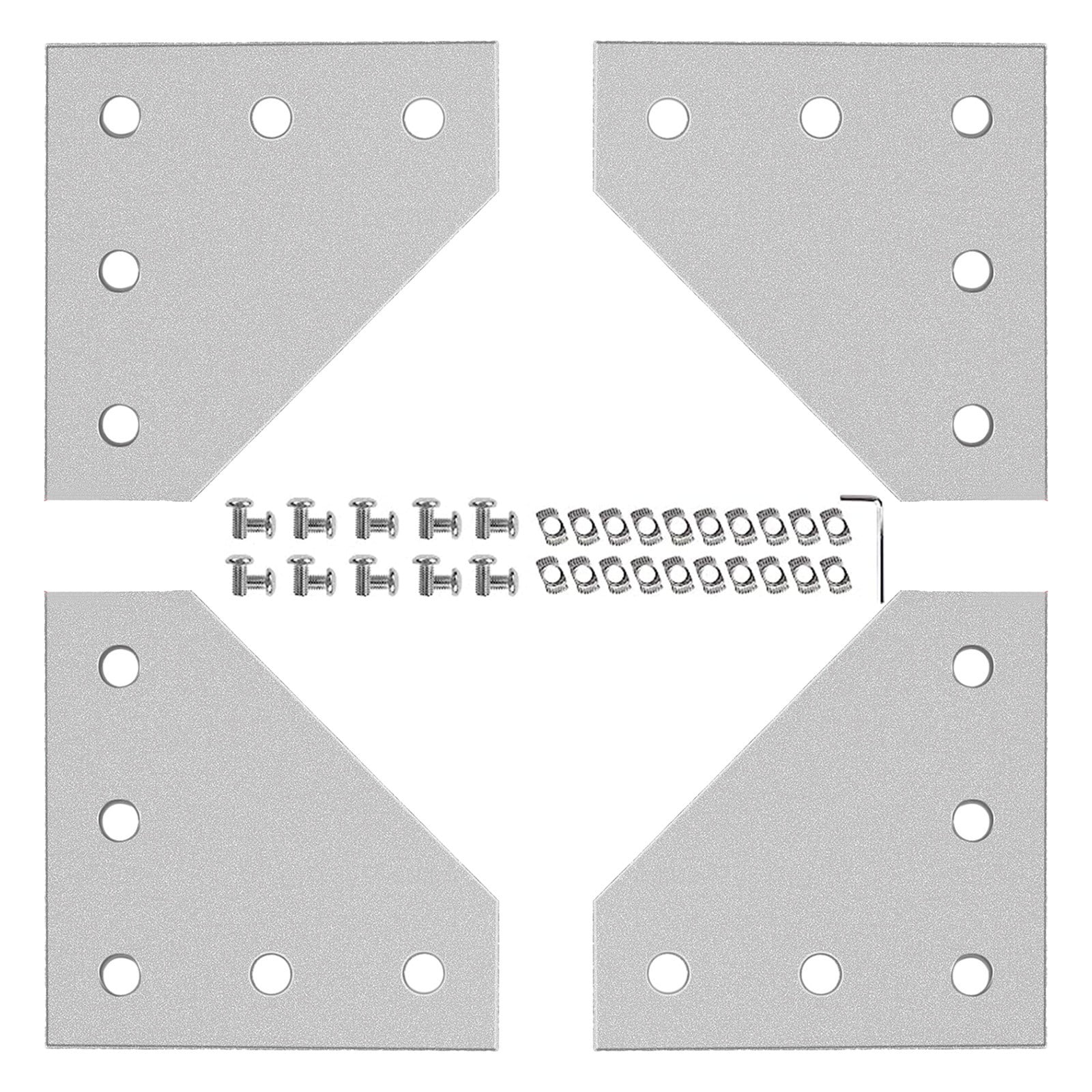 KAJOVE Complete Kit Set of 4 Aluminum L shaped Corner Brackets with M5 ...