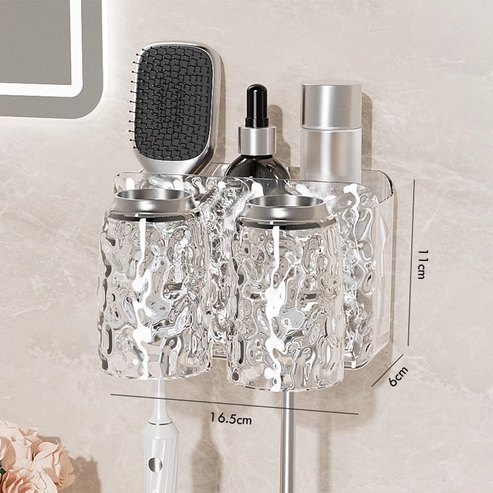 KAJOVE Cup Toothbrush Holder Non-Punched Wall-mounted Toothpaste Cup ...