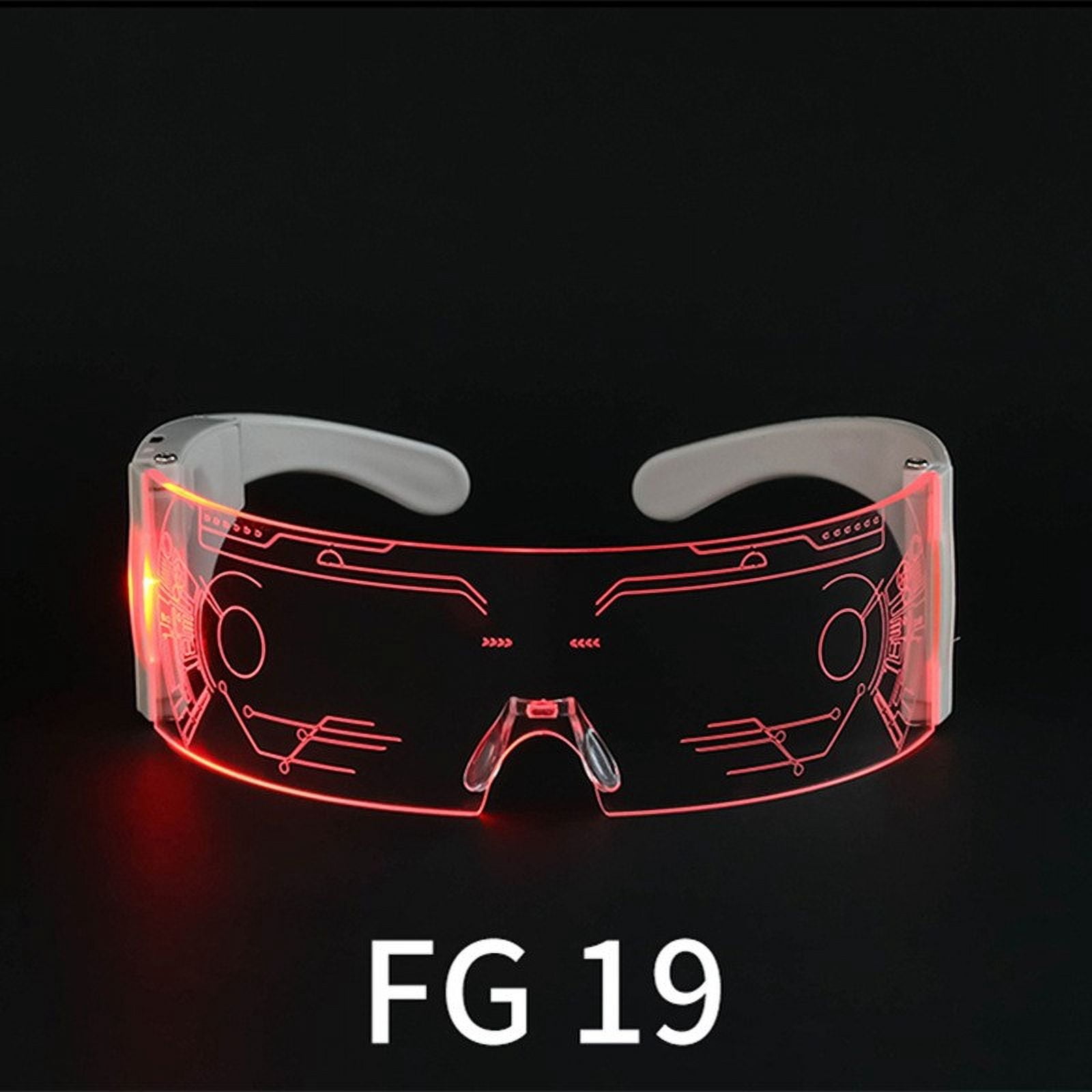 KAJOVE Futuristic for Cyberpunk LED Glasses: Illuminate Your Space ...