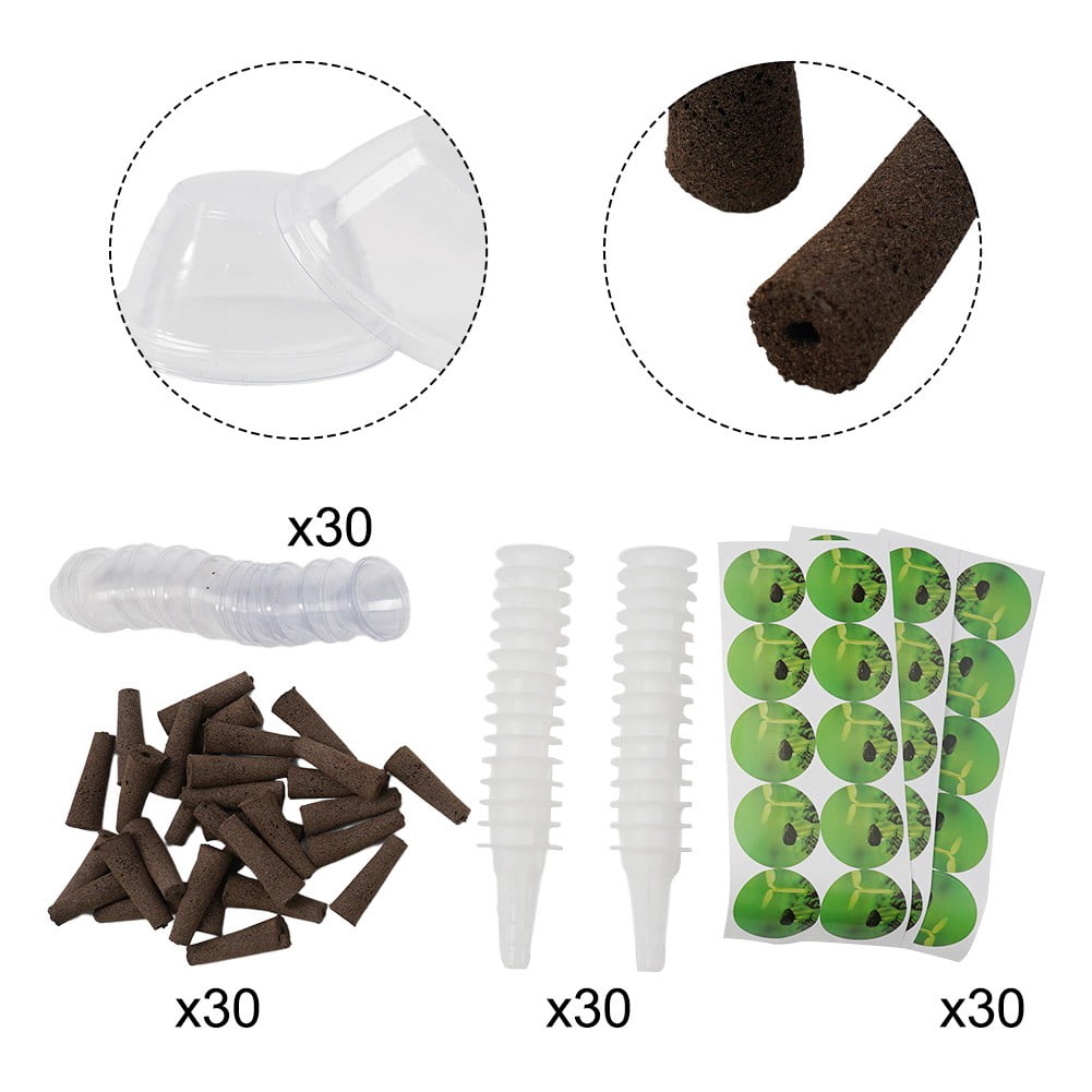 KAJOVE Grow Domes Sunshade Stickers Planting Basket Kit Soilless Grow ...