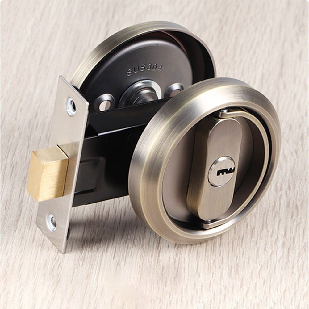 KAJOVE Invisible Door Lock Pull Ring Lock 304 Stainless Steel Sliding ...
