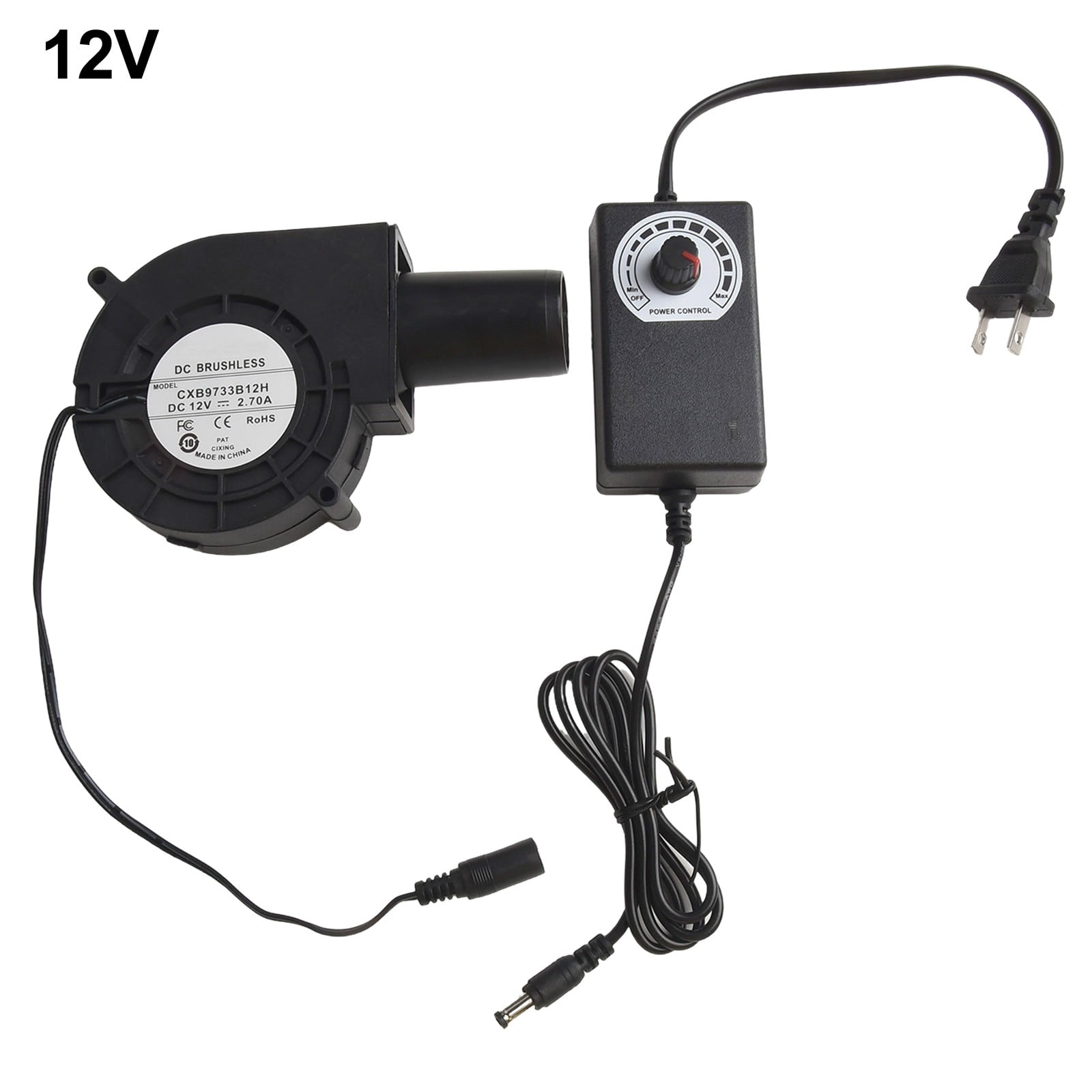 KAJOVE Portable Cooking BBQ Fan Air Blower Set Brushless DC DIY Cooling ...