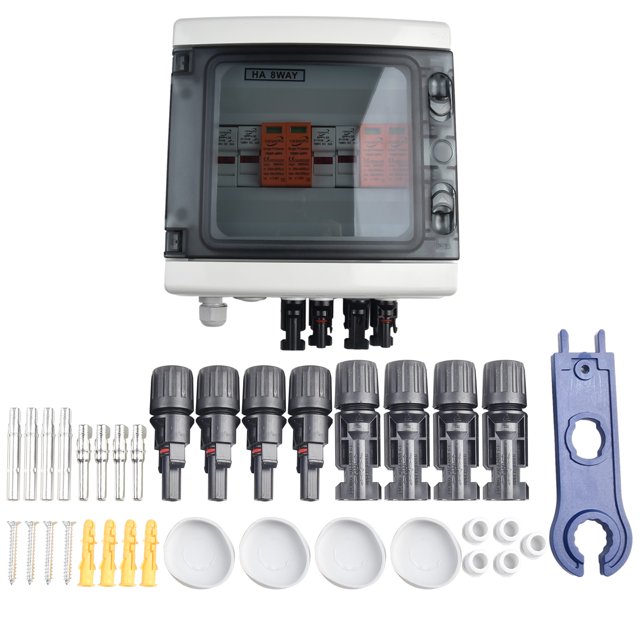 KAJOVE Solar Junction Box DC 2-Strings 8/12Modules 2In 2Out Protection ...