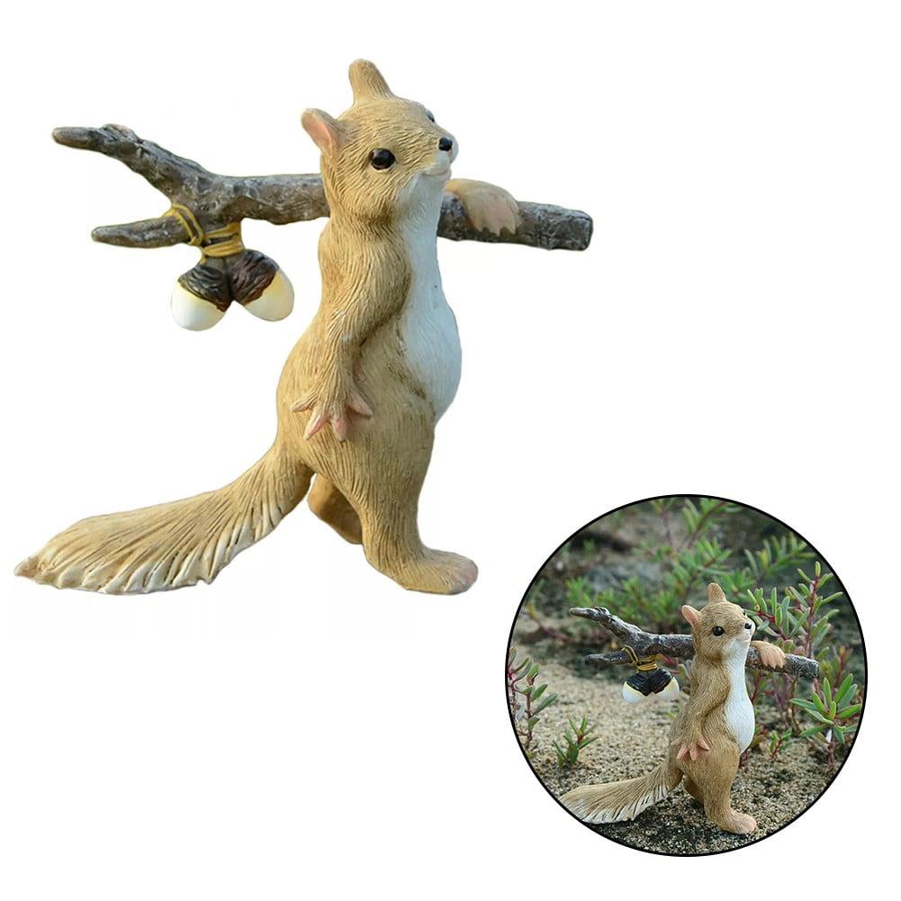 KAJOVE Squirrel Ornament Decorative Lifelike Squirrel Statue No Fading ...