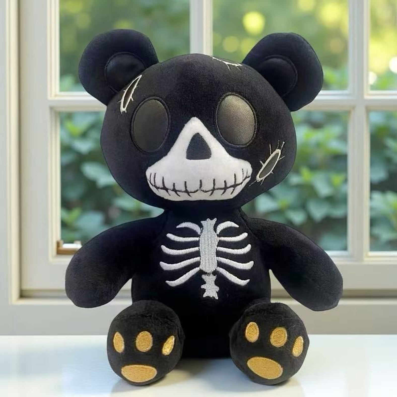 KAKA 8 Inch Skeleton Hugging Bear Plush - Unique Dark Cute Stuffed ...