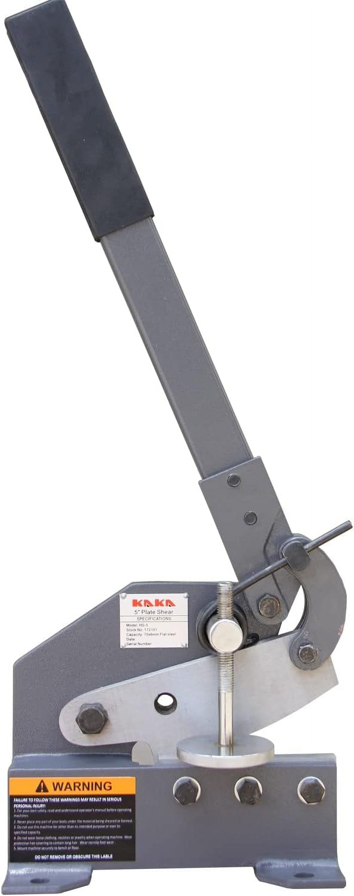 KAKA INDUSTRIAL HS-5 5-Inch Sheet Metal Plate Shear, Solid Construction ...