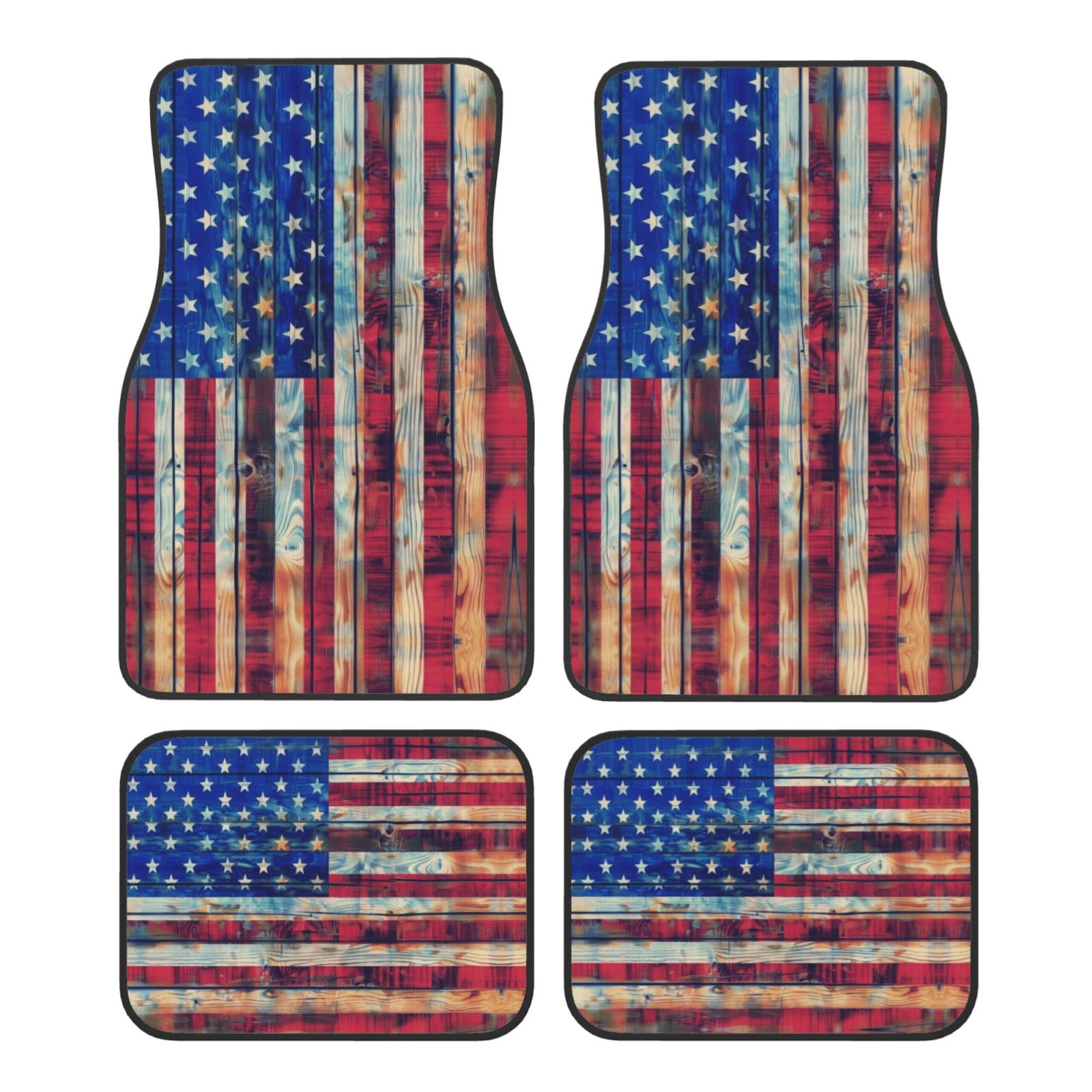 KAKALAD American Flag 4th Of July Star And Stripe 01 Car Floor Mats 4PC ...