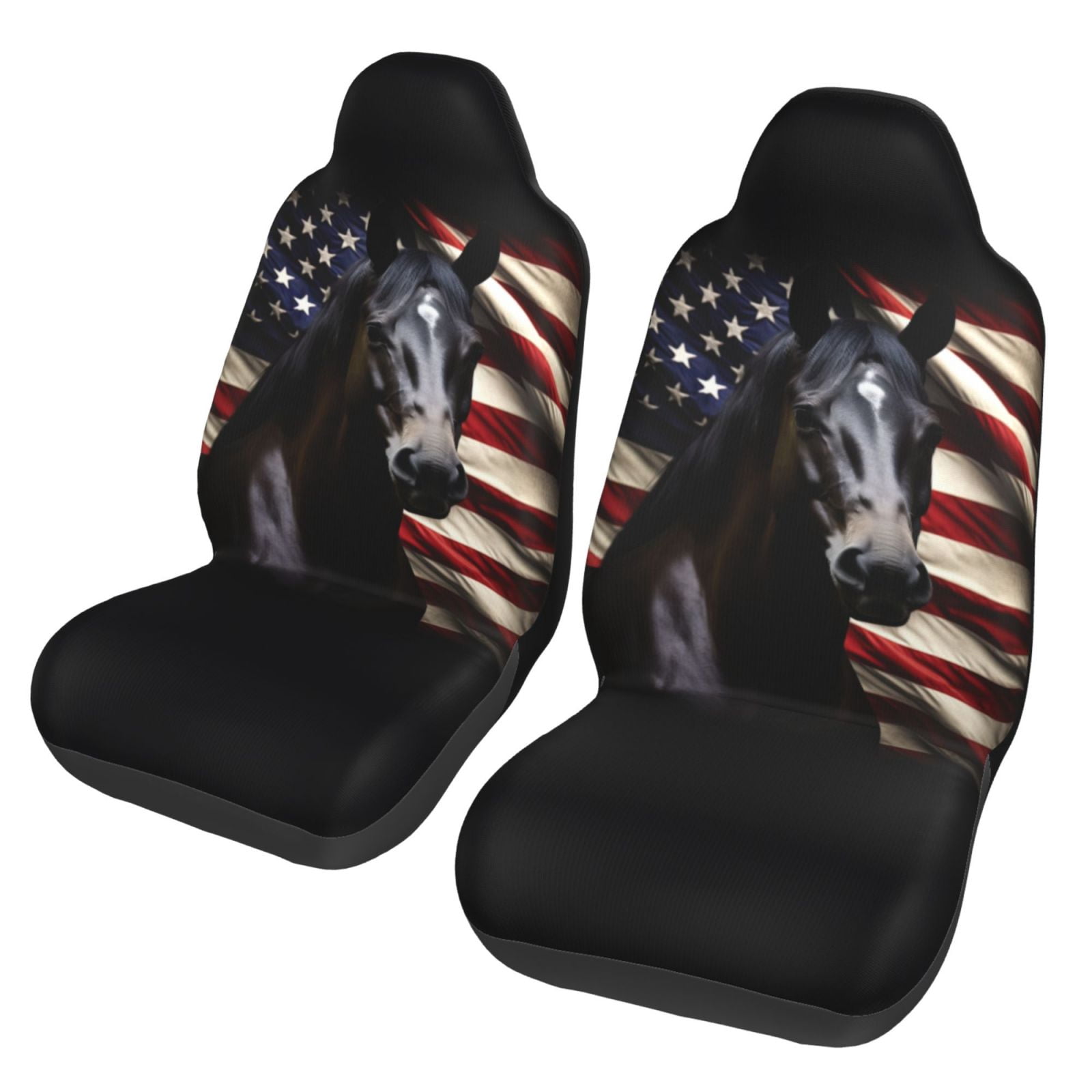 KAKALAD American Flag Dark Horse 01 Car Seat Covers Set Vehicle Front ...