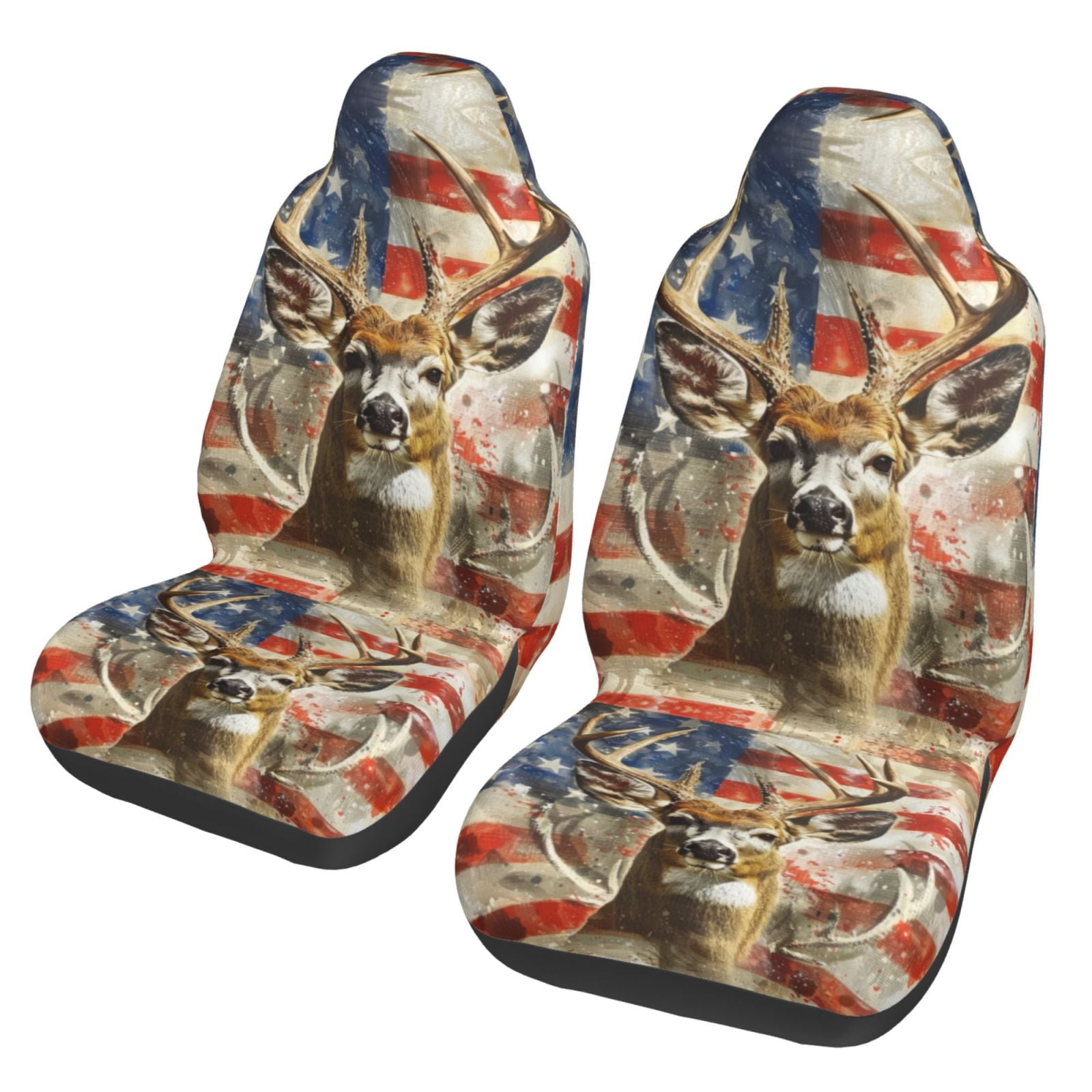 KAKALAD American Flag Deer 01 Car Accessories Seat Covers Set Vehicle ...