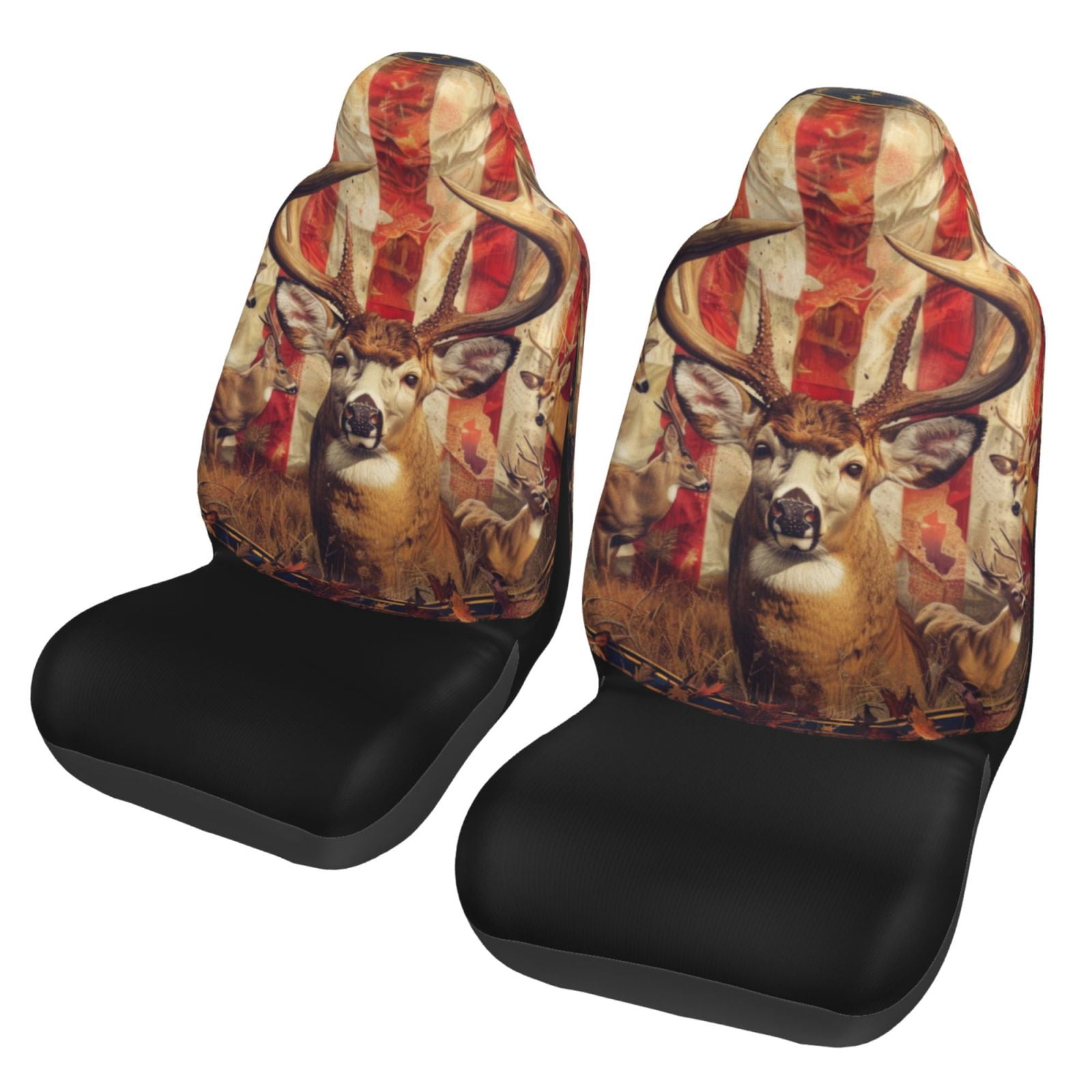 KAKALAD American Flag Deer 02 Car Accessories Seat Covers Set Vehicle ...