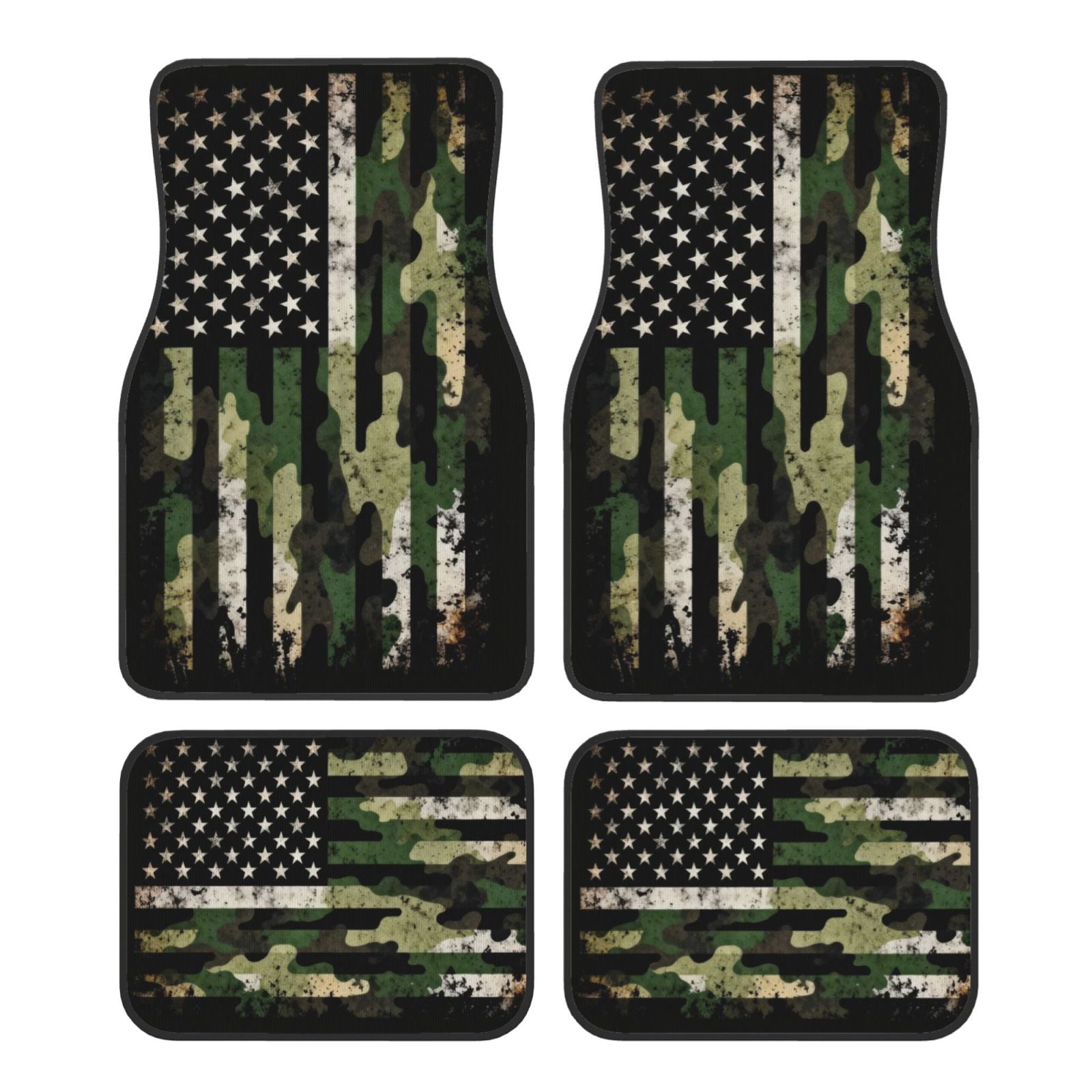 KAKALAD American Flag With Camouflage 05 Car Floor Mats 4PC Set Carpet ...