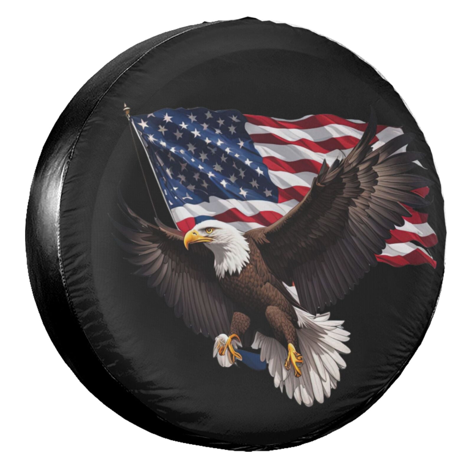 KAKALAD American Usa Flag Eagle Spare Tire Cover Universal Vehicle ...