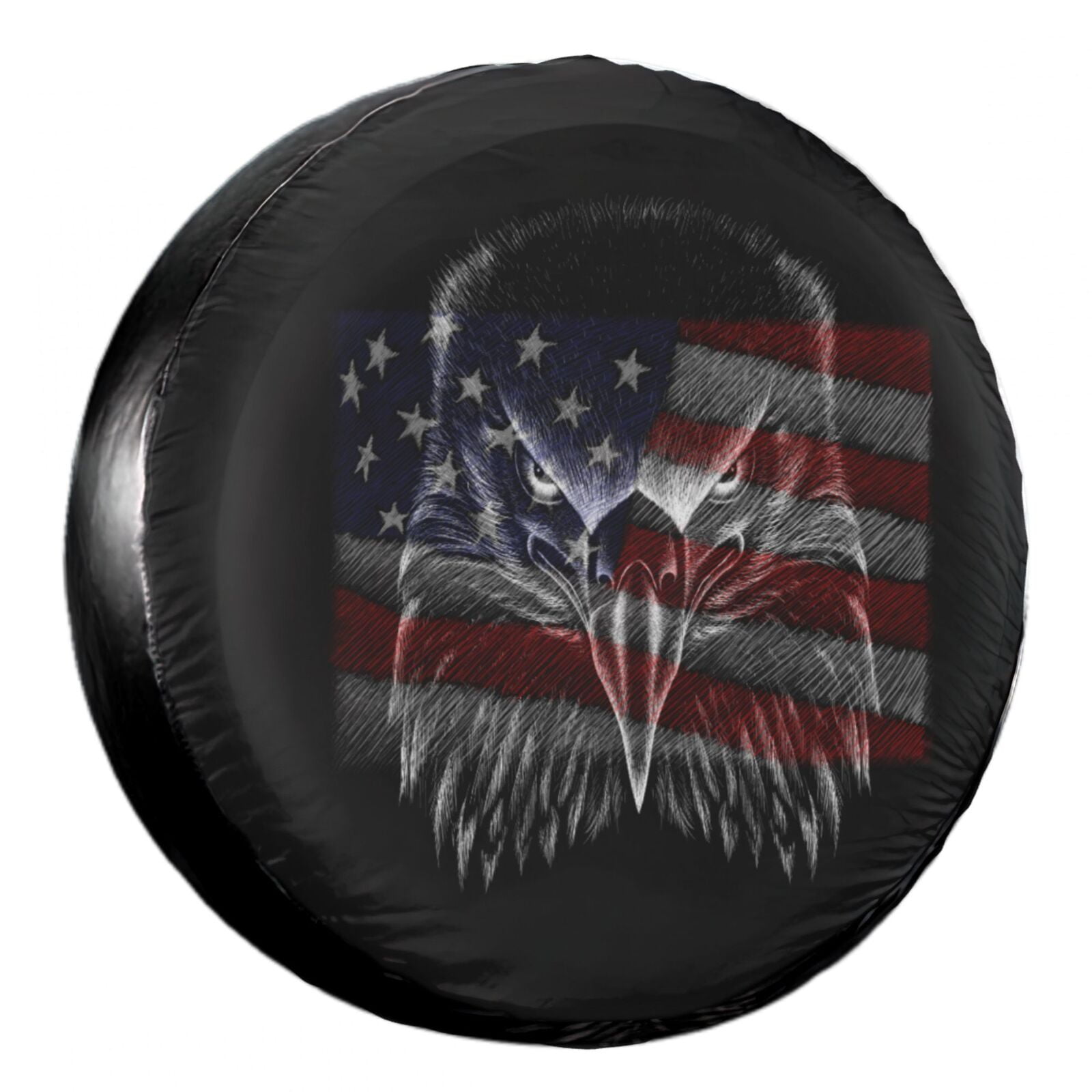 KAKALAD American flag bald eagle Spare Tire Cover Weatherproof ...