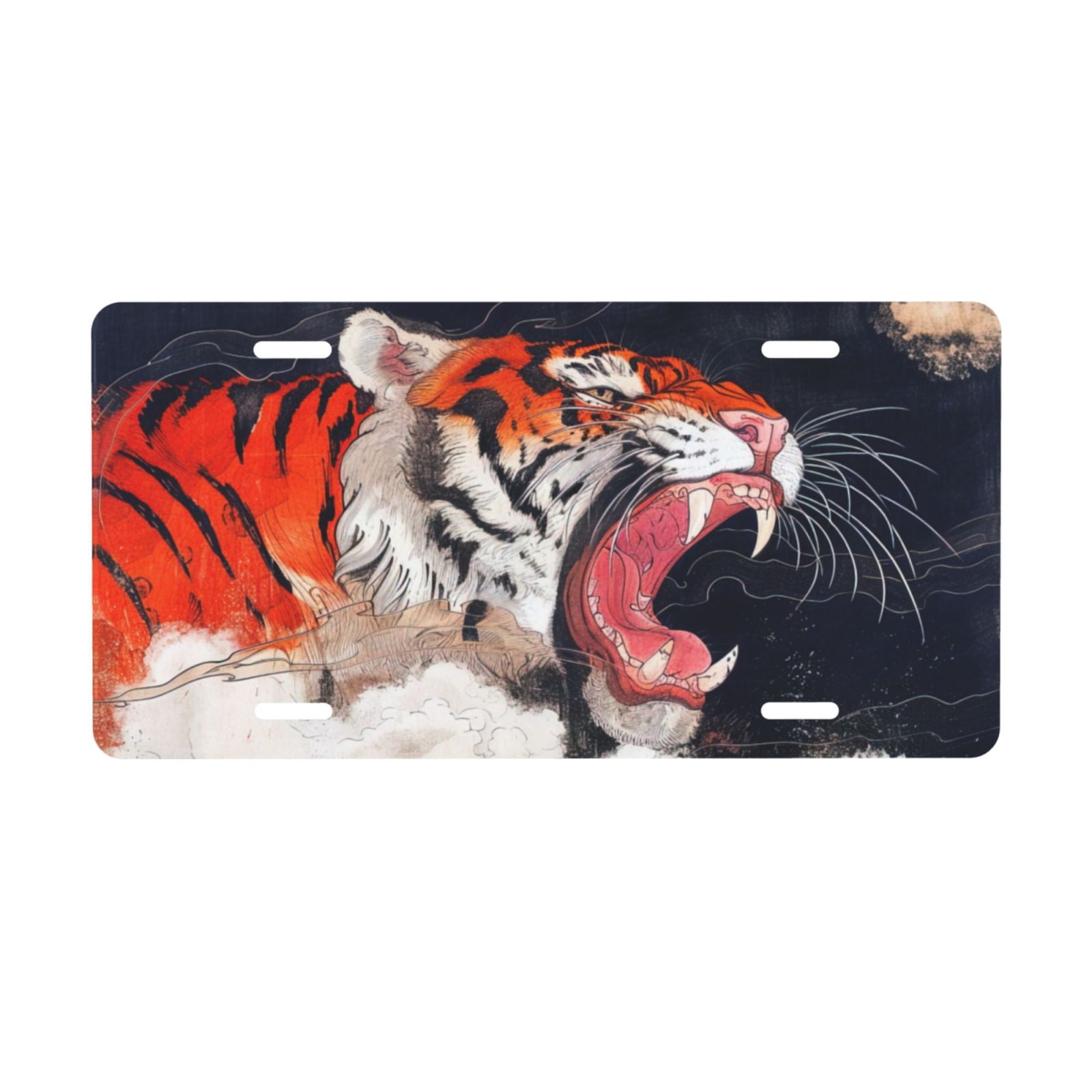 KAKALAD Angry Tiger In The Clouds And Mists 01 Aluminum Car Vehicles ...