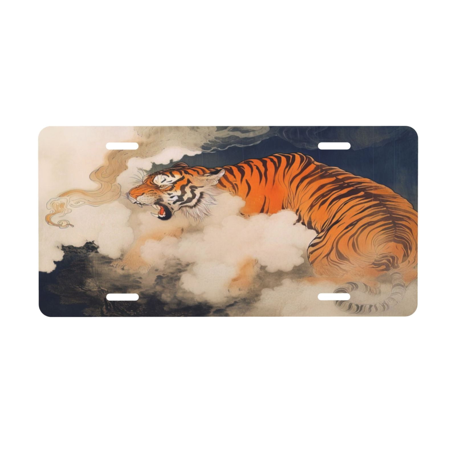 KAKALAD Angry Tiger In The Clouds And Mists 04 Aluminum Universal Car ...