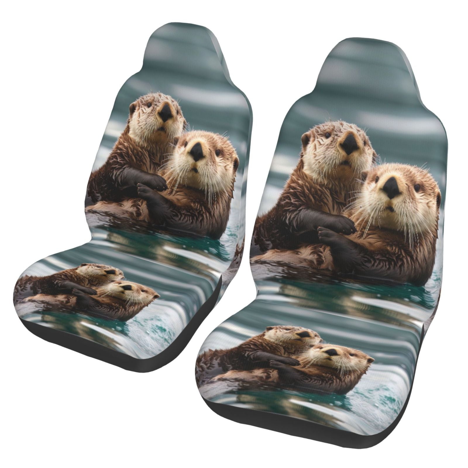 KAKALAD Animal Sea Otters Playing Water Swim Car Accessories Seat ...