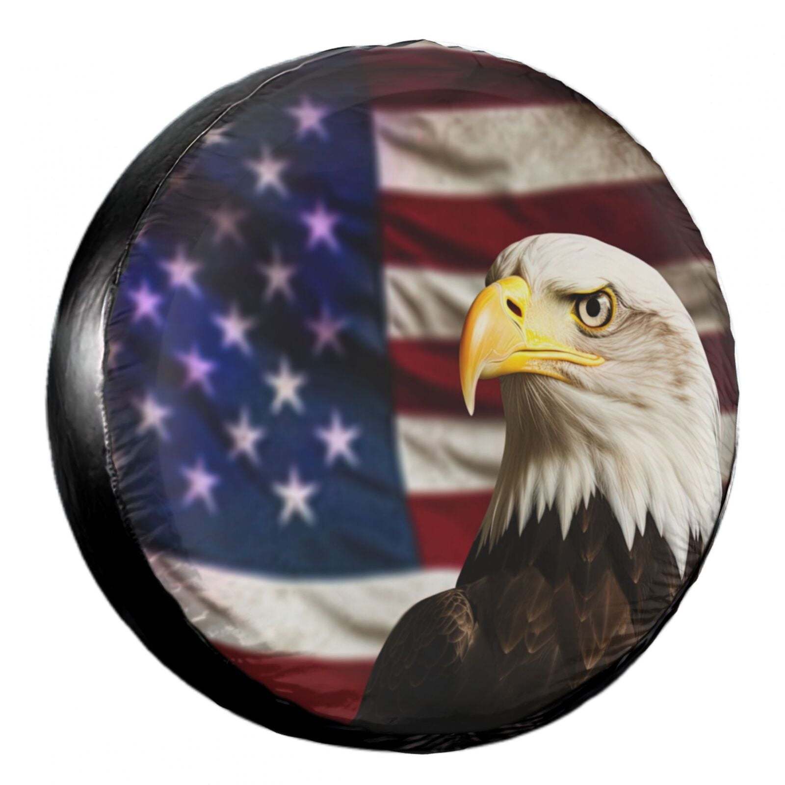 KAKALAD Bald Bird With American Flag 02 Spare Tire Cover Universal ...