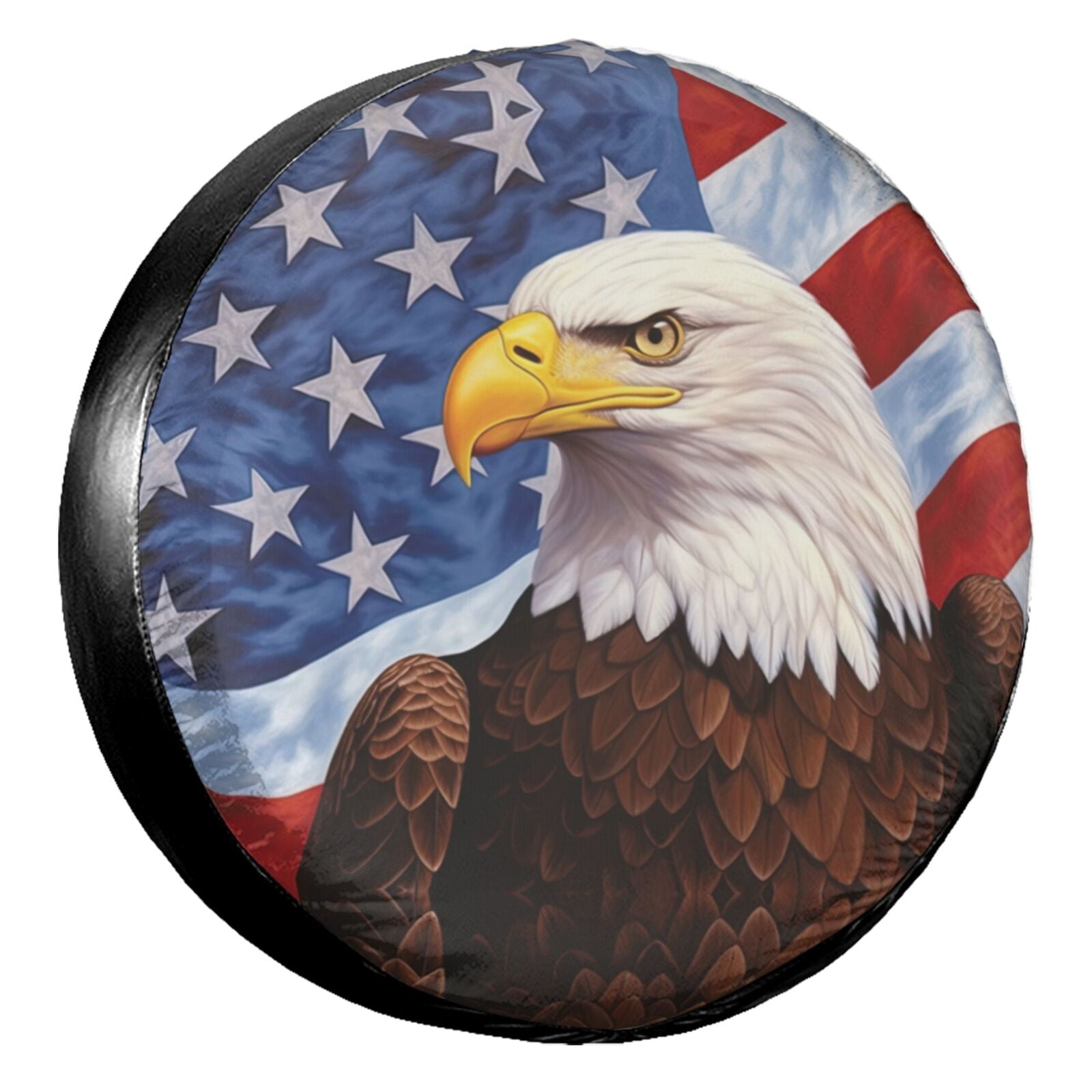 KAKALAD Bald Eagle American Flag 02 Spare Tire Cover Universal Car ...