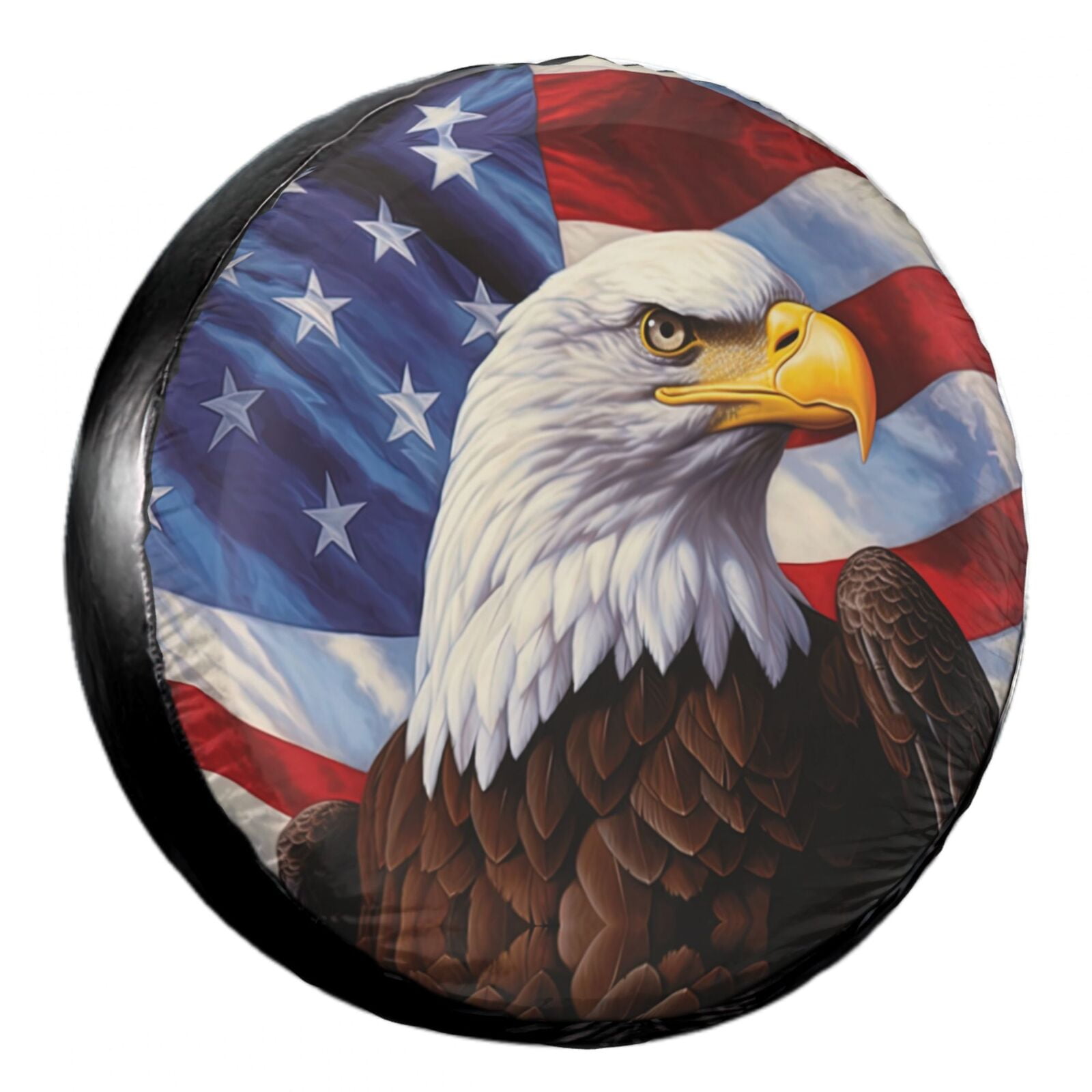 KAKALAD Bald Eagle American Flag 03 Spare Tire Cover Weatherproof ...
