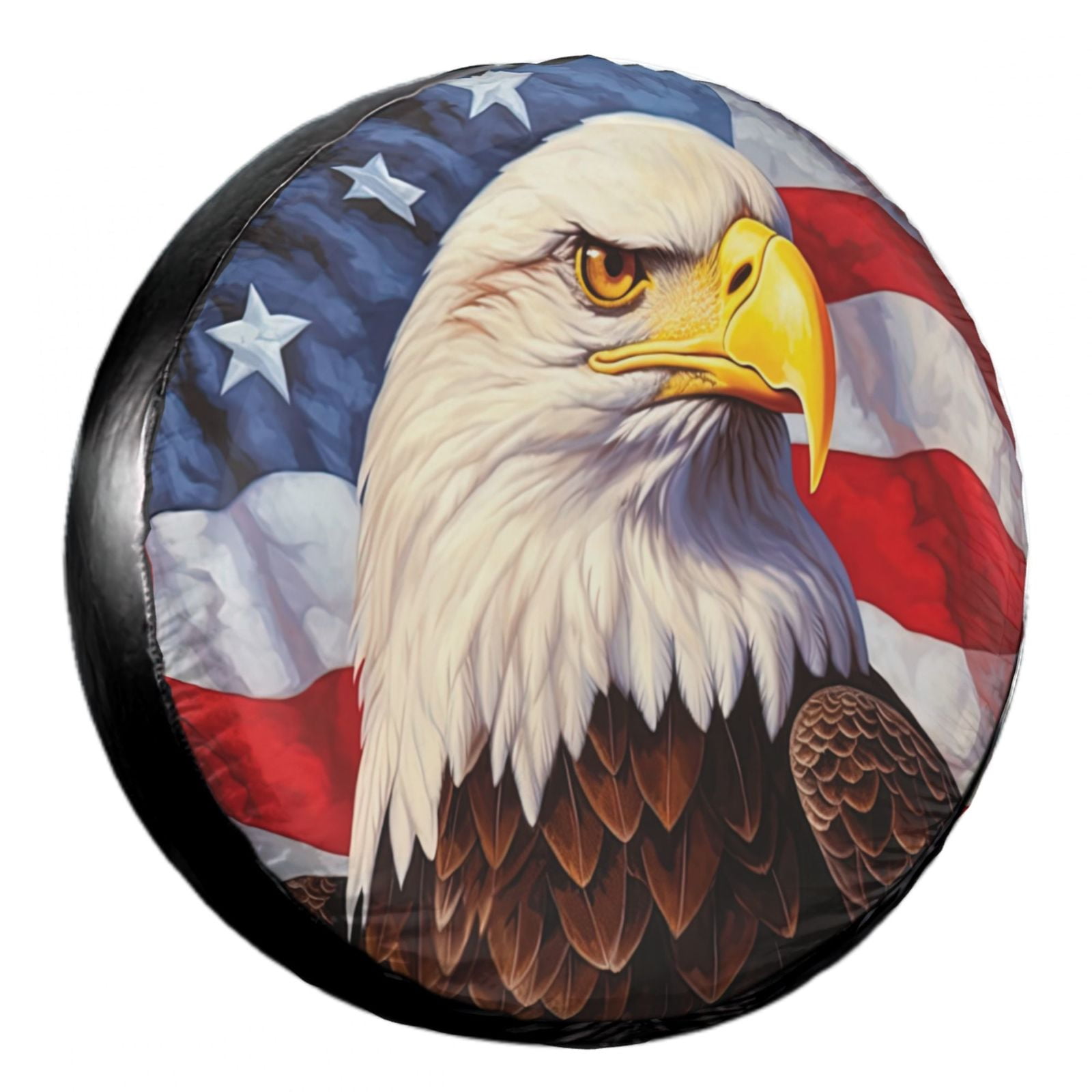 KAKALAD Bald Eagle American Flag 04 Spare Tire Cover Weatherproof ...