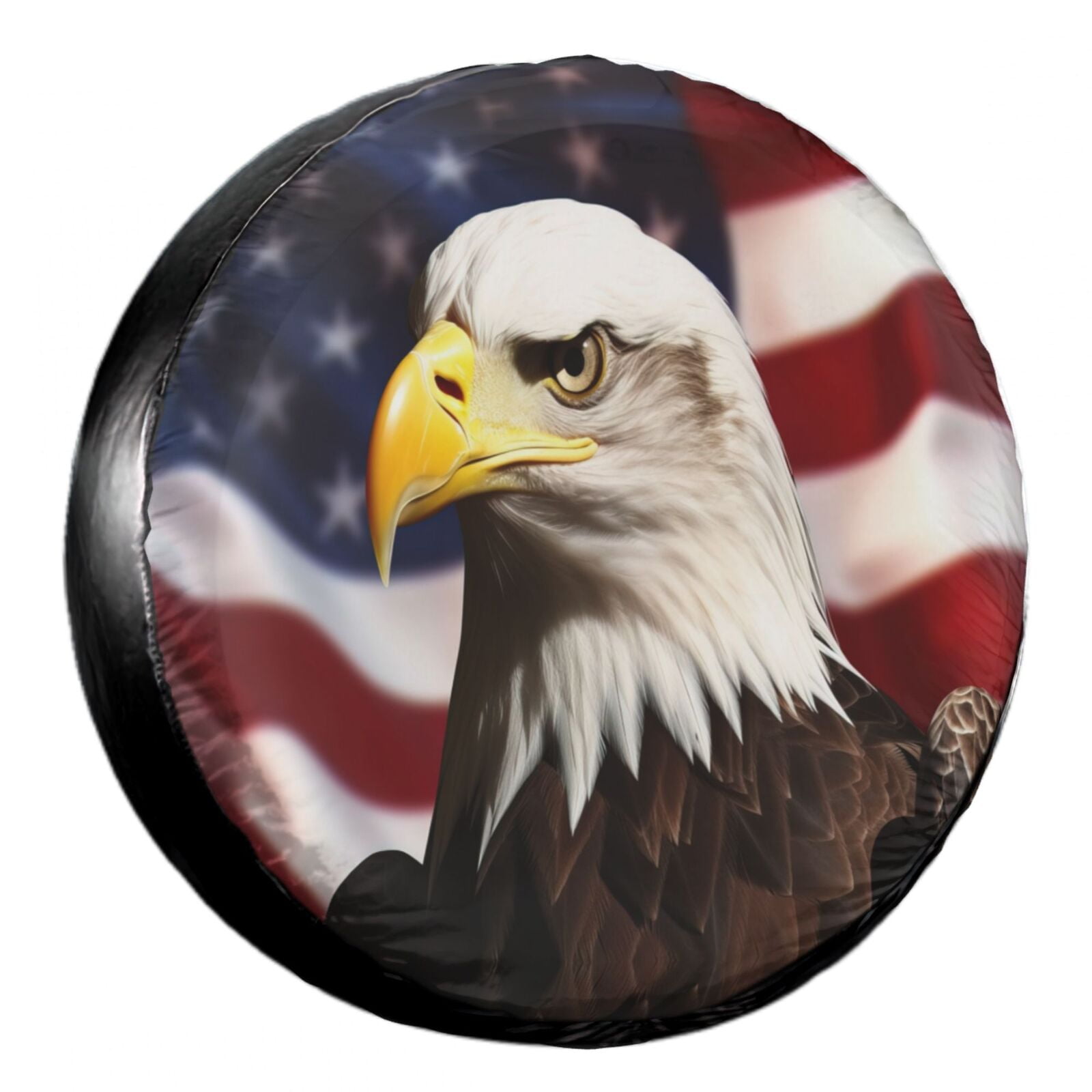 KAKALAD Bald Eagle American Flag 05 Spare Tire Cover Universal Car ...