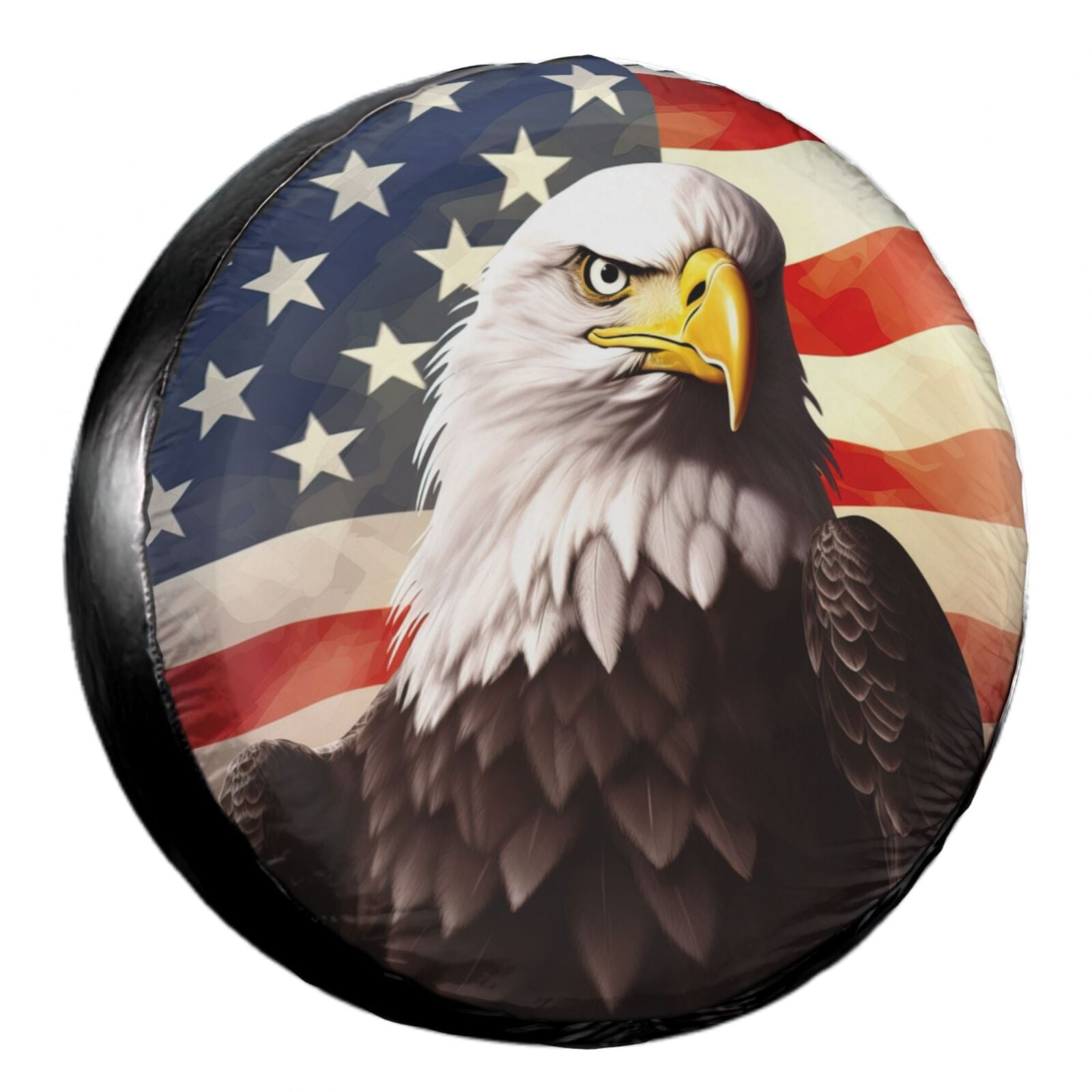 KAKALAD Bald Eagle American Flag 17 Spare Tire Cover Weatherproof ...